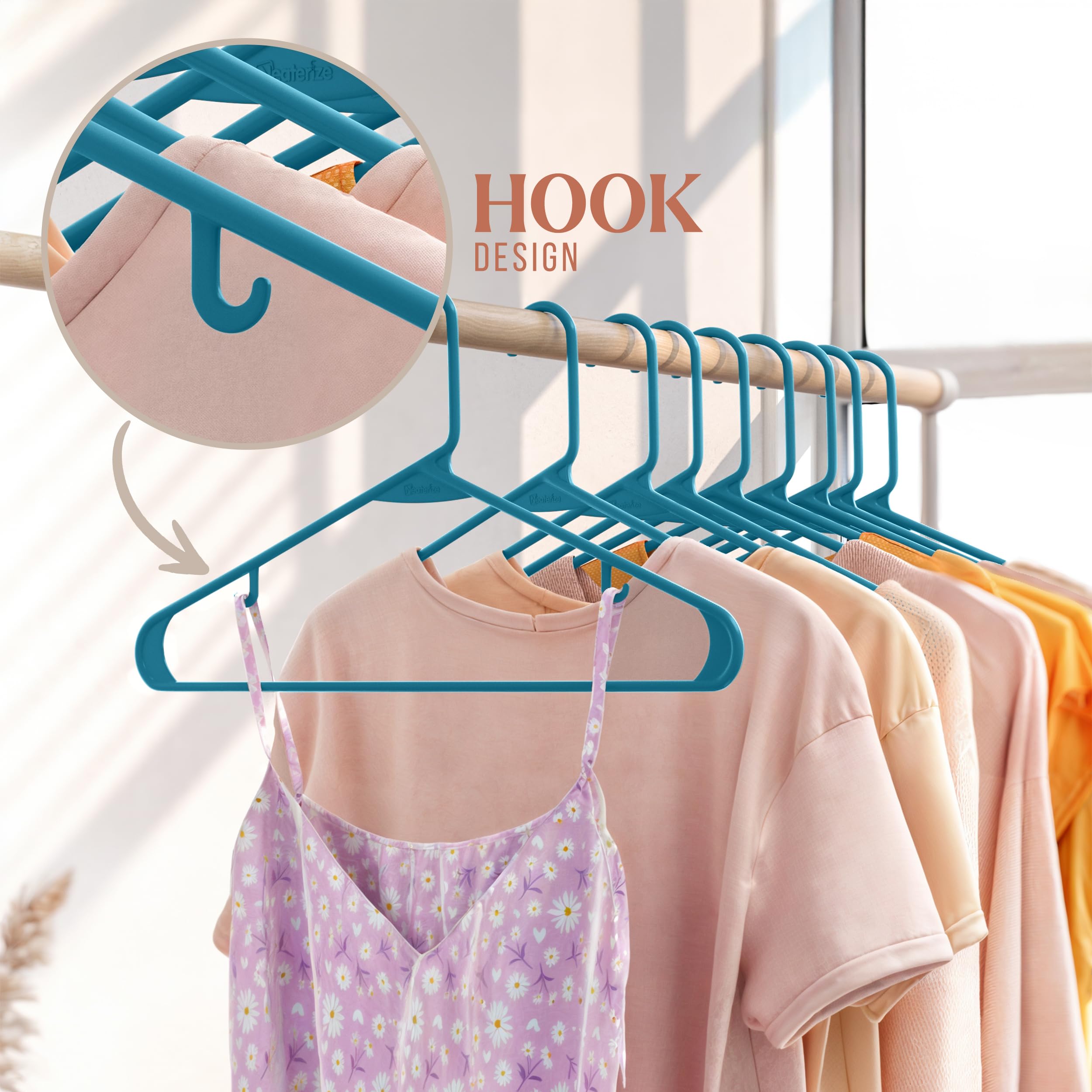 Snapklik.com : Plastic Hangers 50 Pack Blue - Clothes Hangers - Makes ...