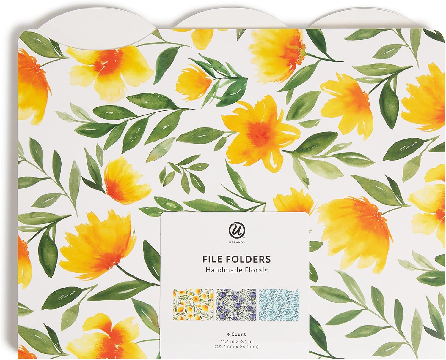 Amazon.com: U Brands Handmade Florals File Folders, Office Supplies, 1/ ...