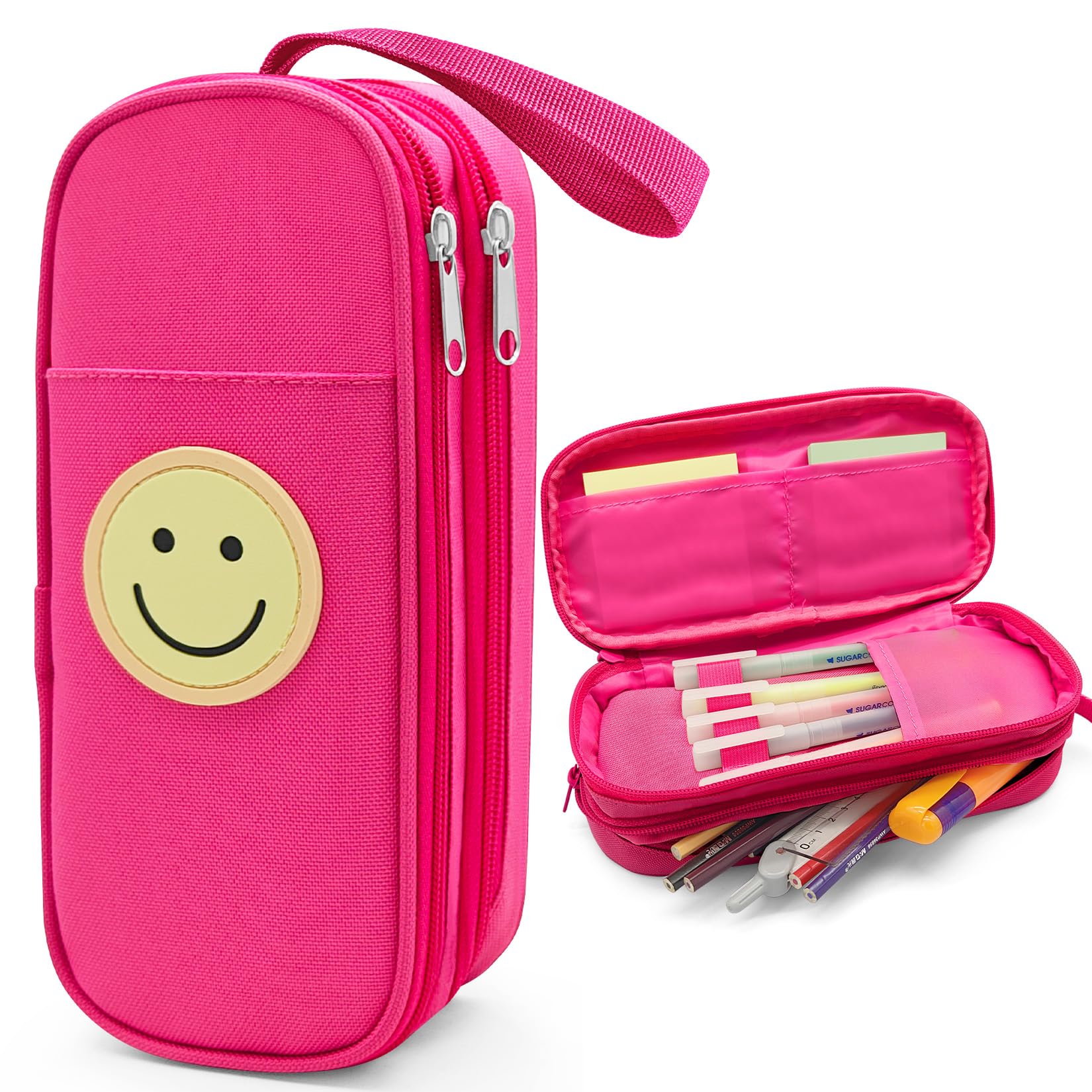 Amazon.com: Preppy Pencil Case for Girls, Large Pencil Pouch for School ...
