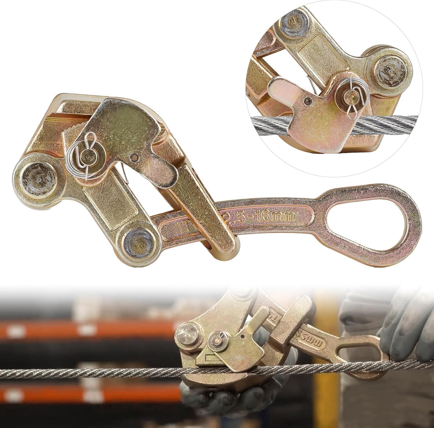 Cable Puller Grip 1 Ton (2200 lbs), Pulling Tool Cable Grip Gripper for ...