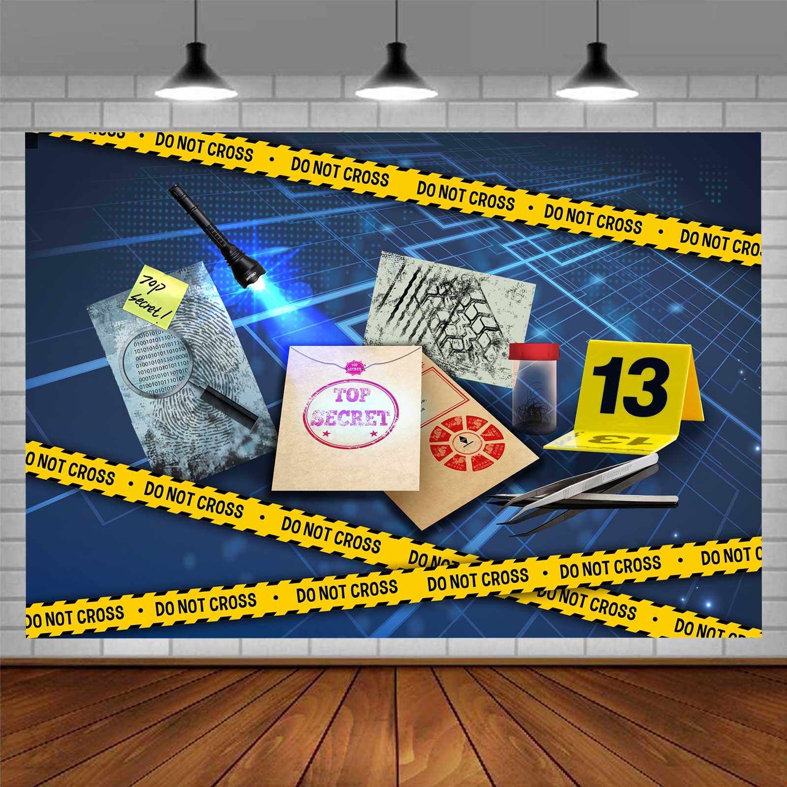 Amazon.com : EMDSPR Detective Backdrop, 6x6ft Top Secret Agent Spy ...