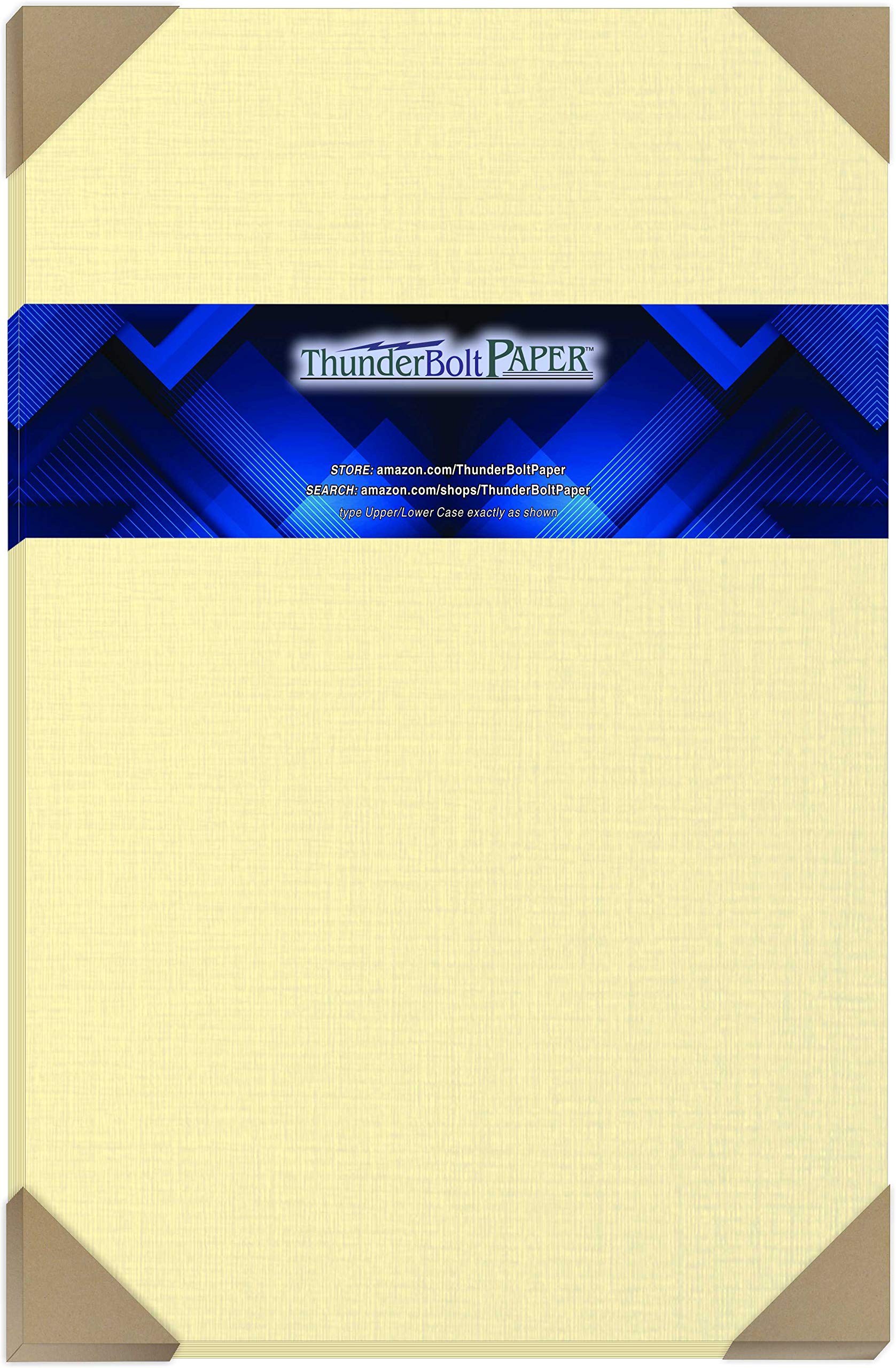Amazon.com : 25 Ivory Linen 80# Cover Paper Sheets - 11" X 17" (11X17 ...