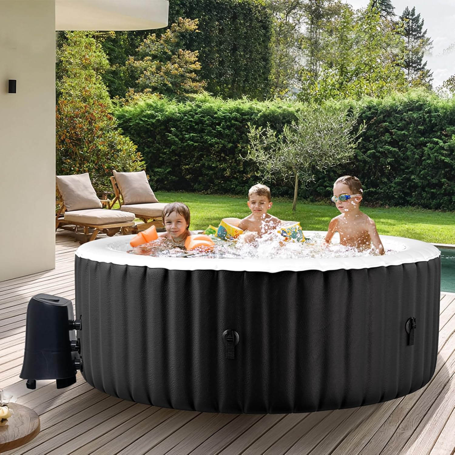 Amazon.com : NAIZEA Inflatable Hot Tub - Outdoor Hot Tubs 4 to 6 Person ...