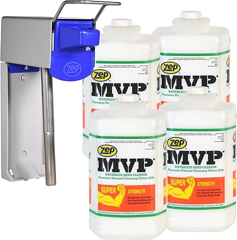 Amazon.com: Zep MVP Waterless Hand Cleaner and Zep D-4000 Hand Soap ...
