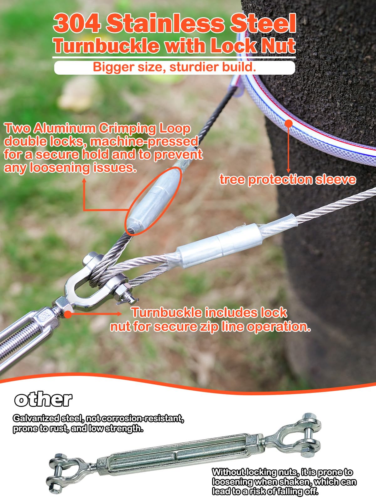 Snapklik.com : FUQUN Zip Line For Kids And Adults Outdoor Up To 500 Lb ...