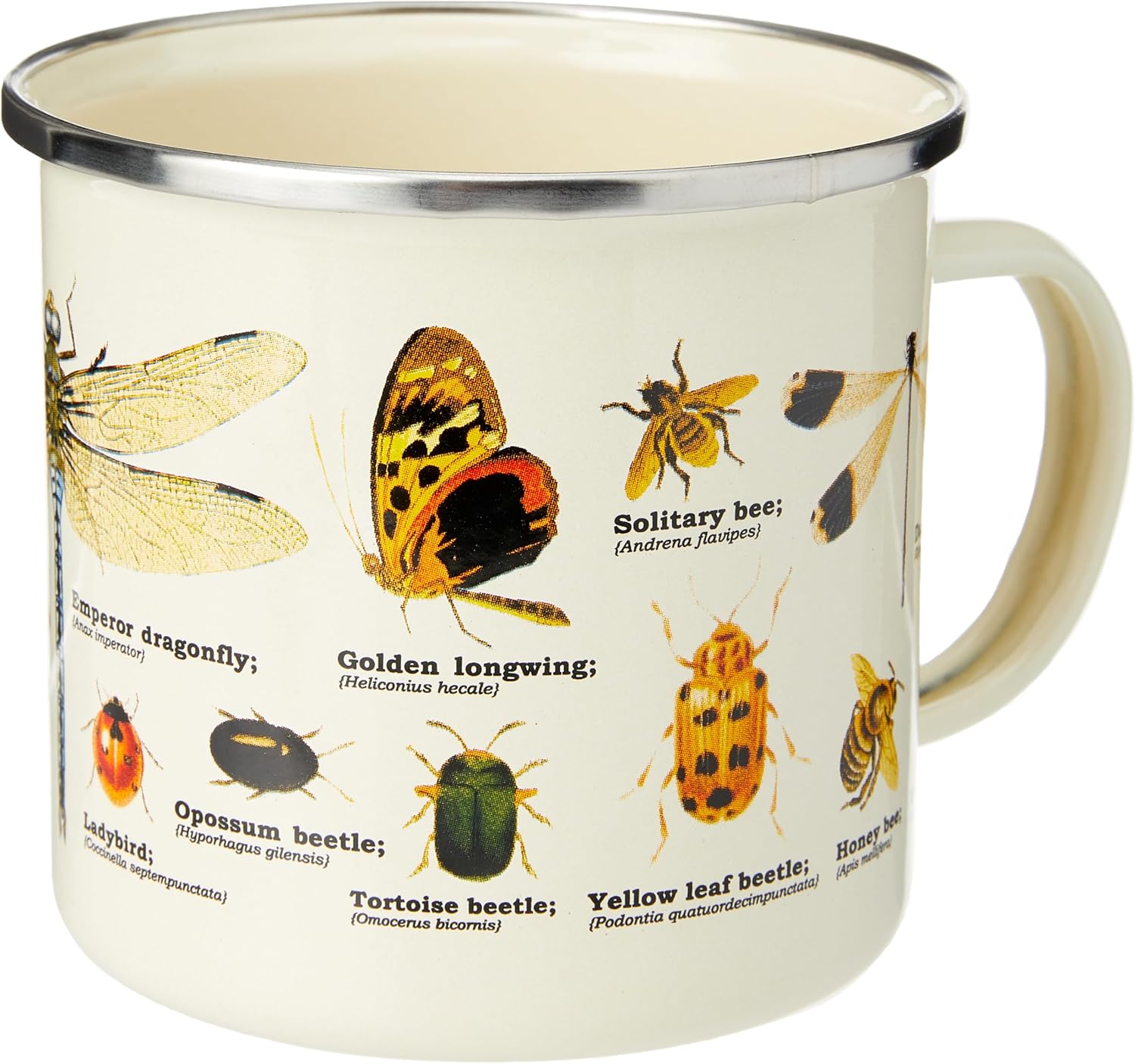 Amazon.com: Gift Republic Insect Enamel Outdoor Camping Mug Large Metal ...