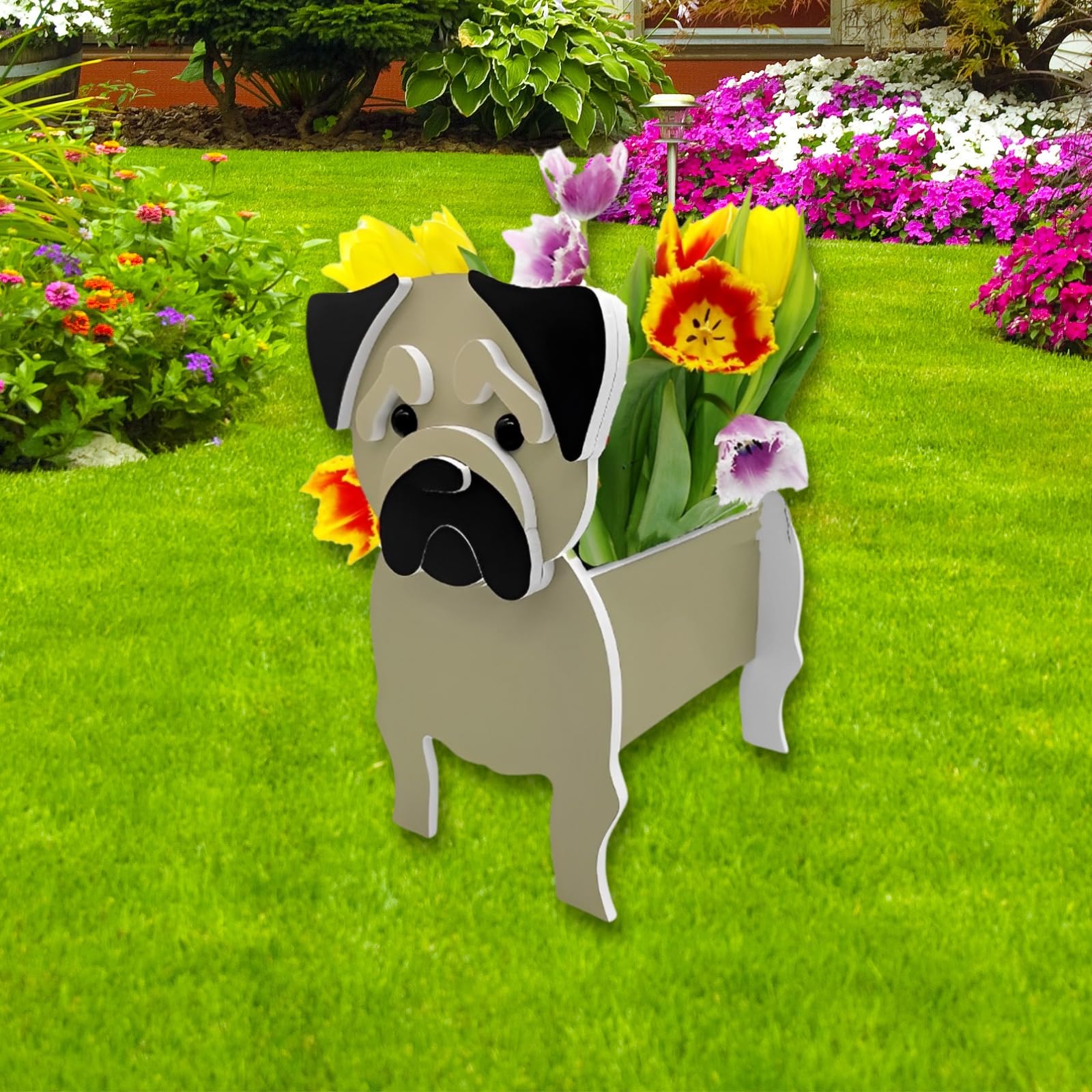 Amazon.com : strolfay Pug Dog Planter Plant Pots,Cute Garden Dog Flower ...
