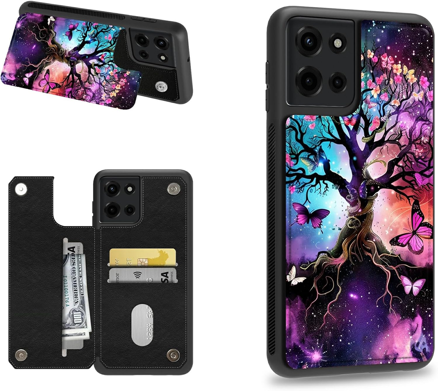 Amazon.com: Dikoer Wallet Case for Moto G 5G 2025 Credit Card Holder ...