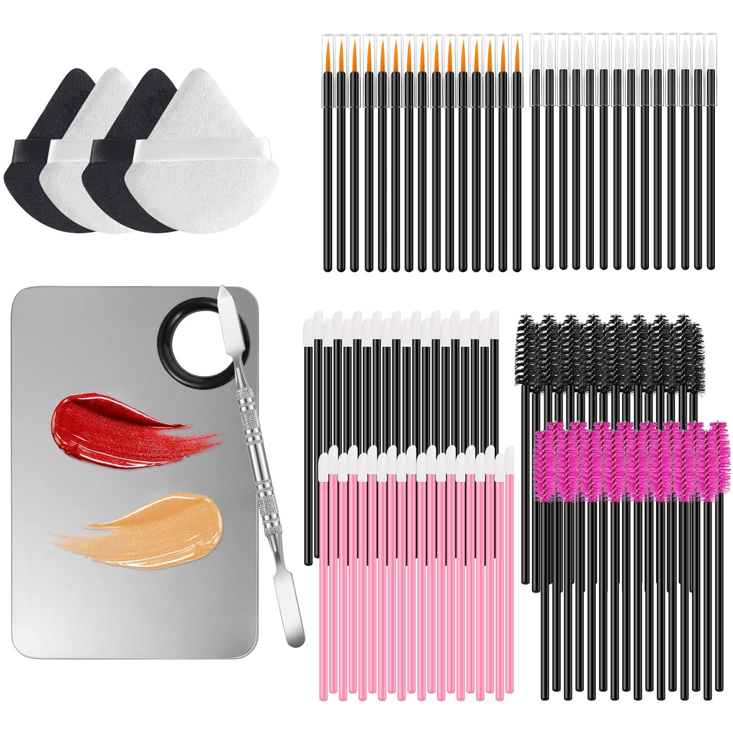 Amazon.com : 255 Pieces Disposable Makeup Applicators Tools Kit, Makeup ...