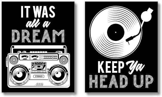 Amazon.com: Brooke & Vine Hip Hop 90’s Music Posters Wall Art Prints ...