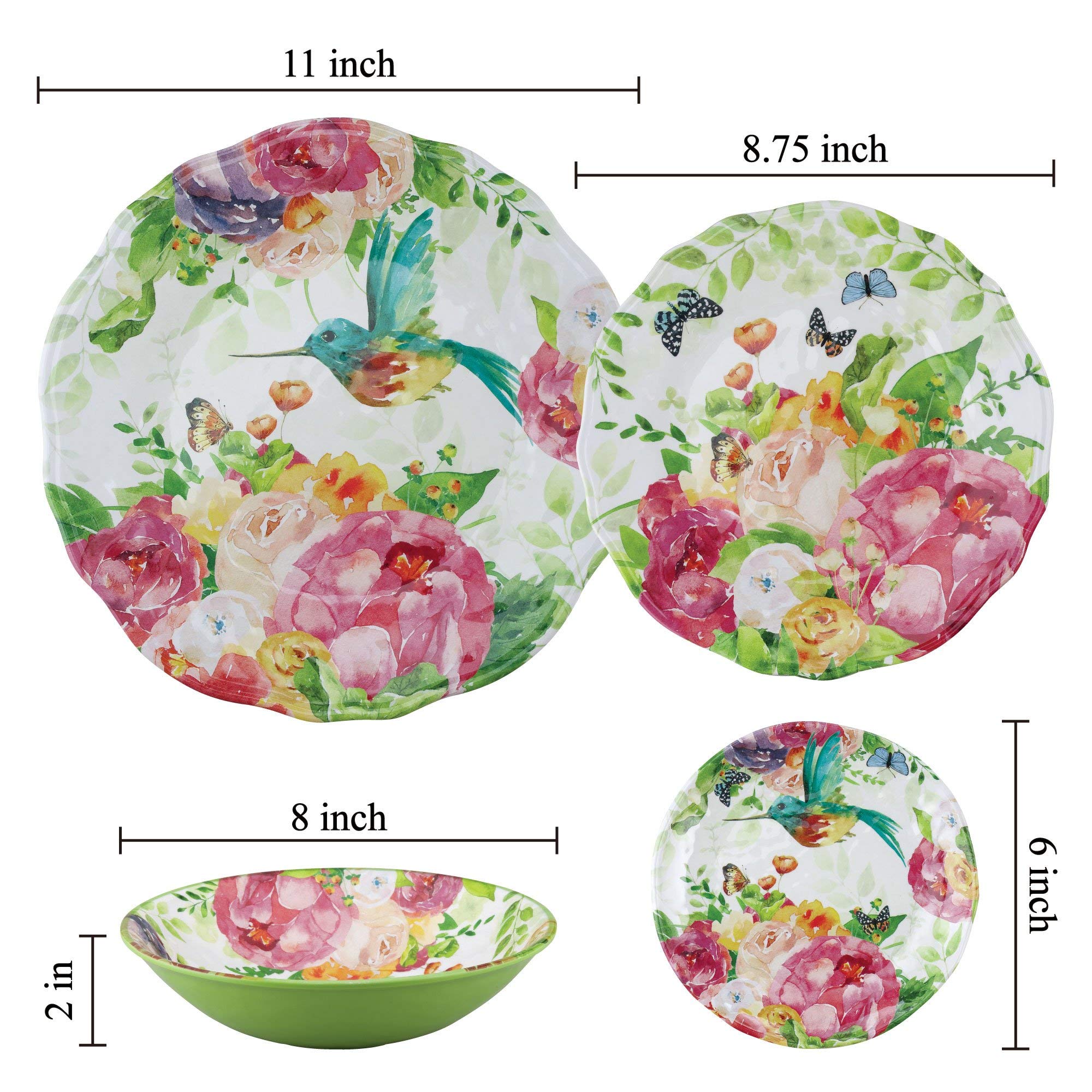 Snapklik.com : UPware 4-Piece 6 Inch Melamine Dessert Plates Appetizer ...