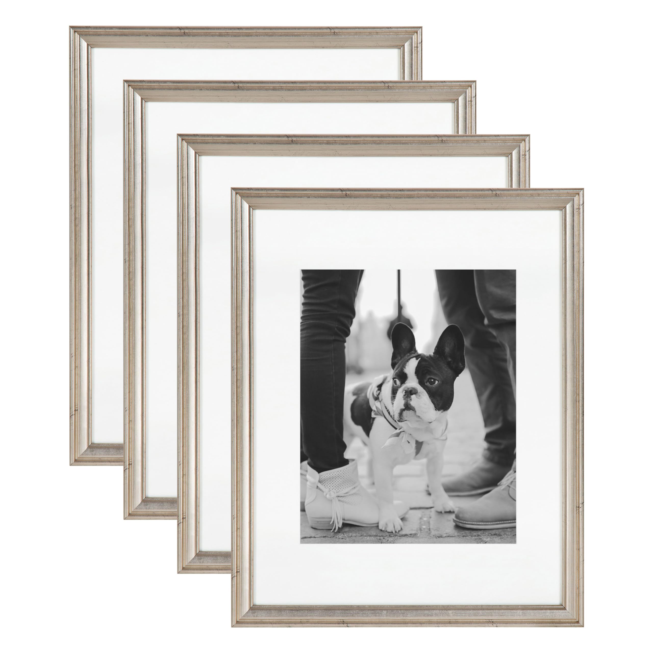 Kate and Laurel Adlynn Rectangle Picture Frame Set of 4, 11 x 14 matted ...