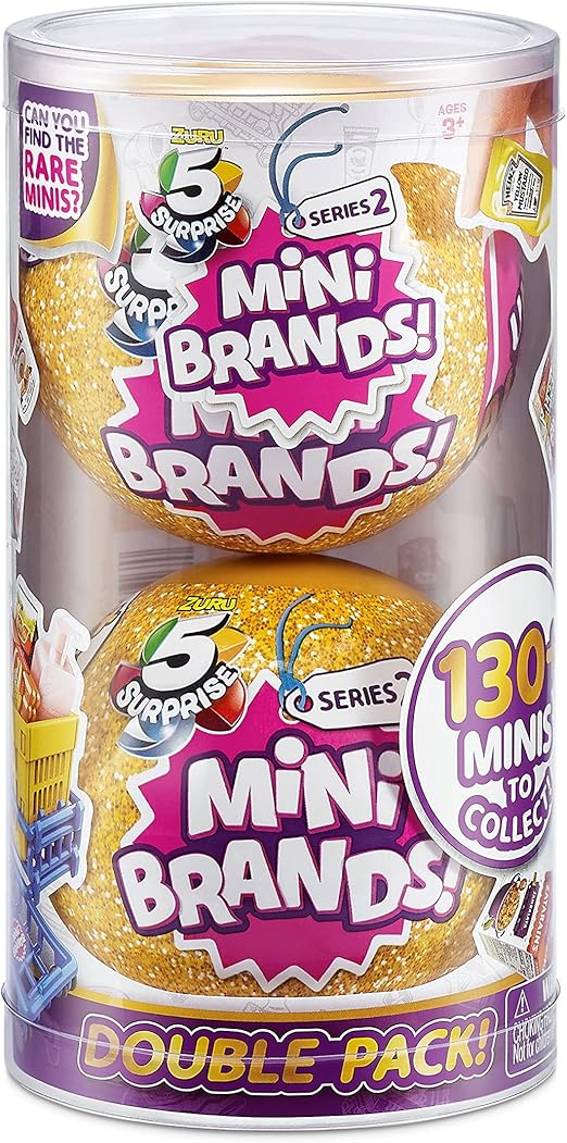 Amazon.com: 5 Surprise Mini Brands Series 2 by ZURU 2 Count (Pack of 1 ...