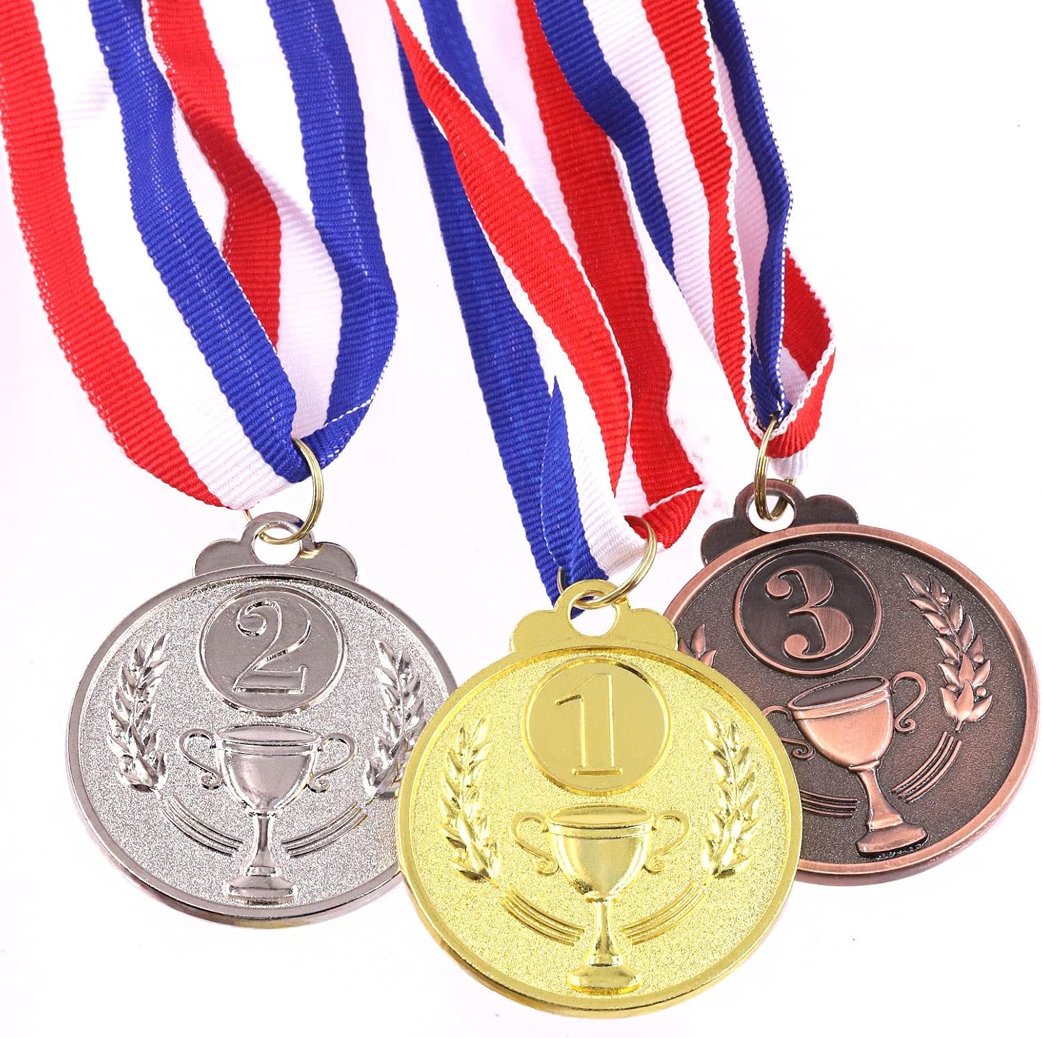 Amazon.com: Swpeet 3PCS Award Metal Kids Winner Medals, Gold Silver and ...