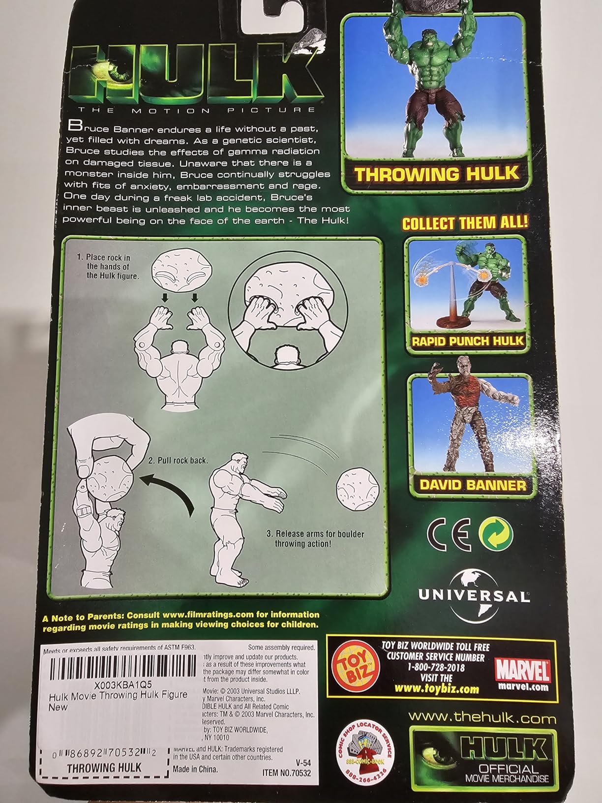 Hulk Movie Throwing Hulk Figure : Amazon.com.au: Toys & Games