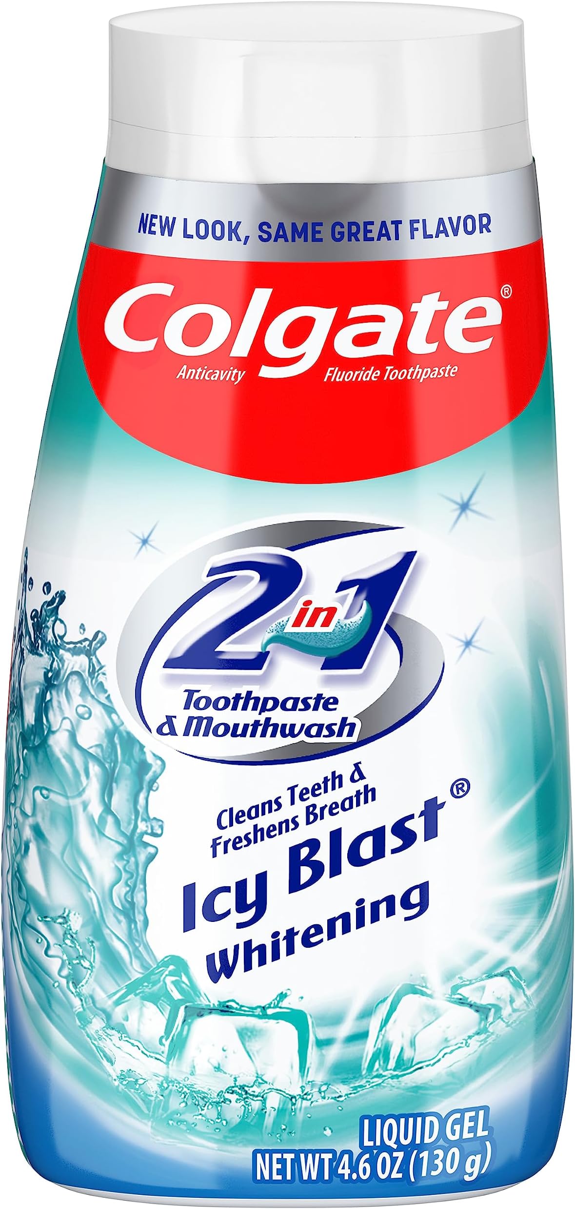 Amazon.com : Colgate 2-in-1 Whitening Toothpaste Gel and Mouthwash, Icy ...