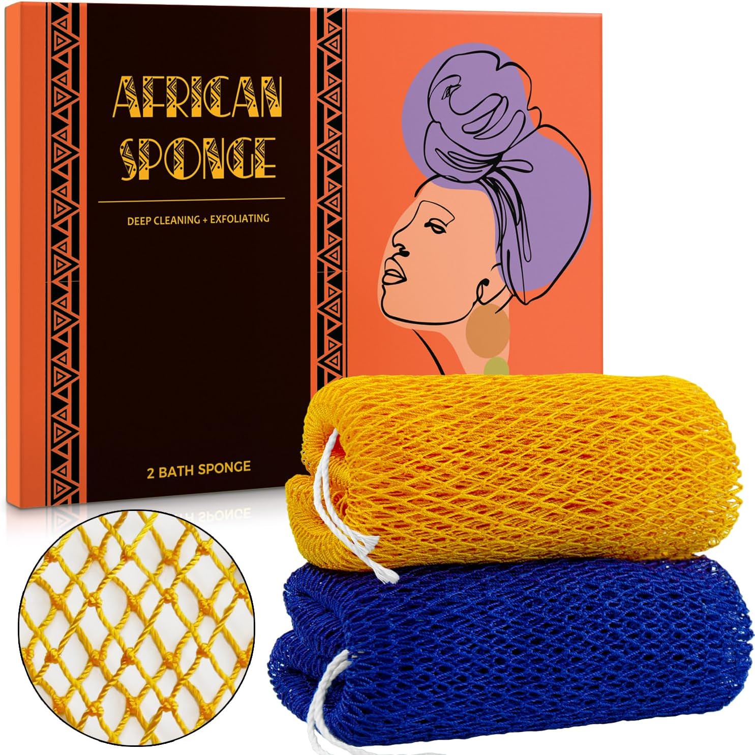 Amazon.com: Afroscrub African Exfoliating Net Sponge - Afro Scrub Body ...