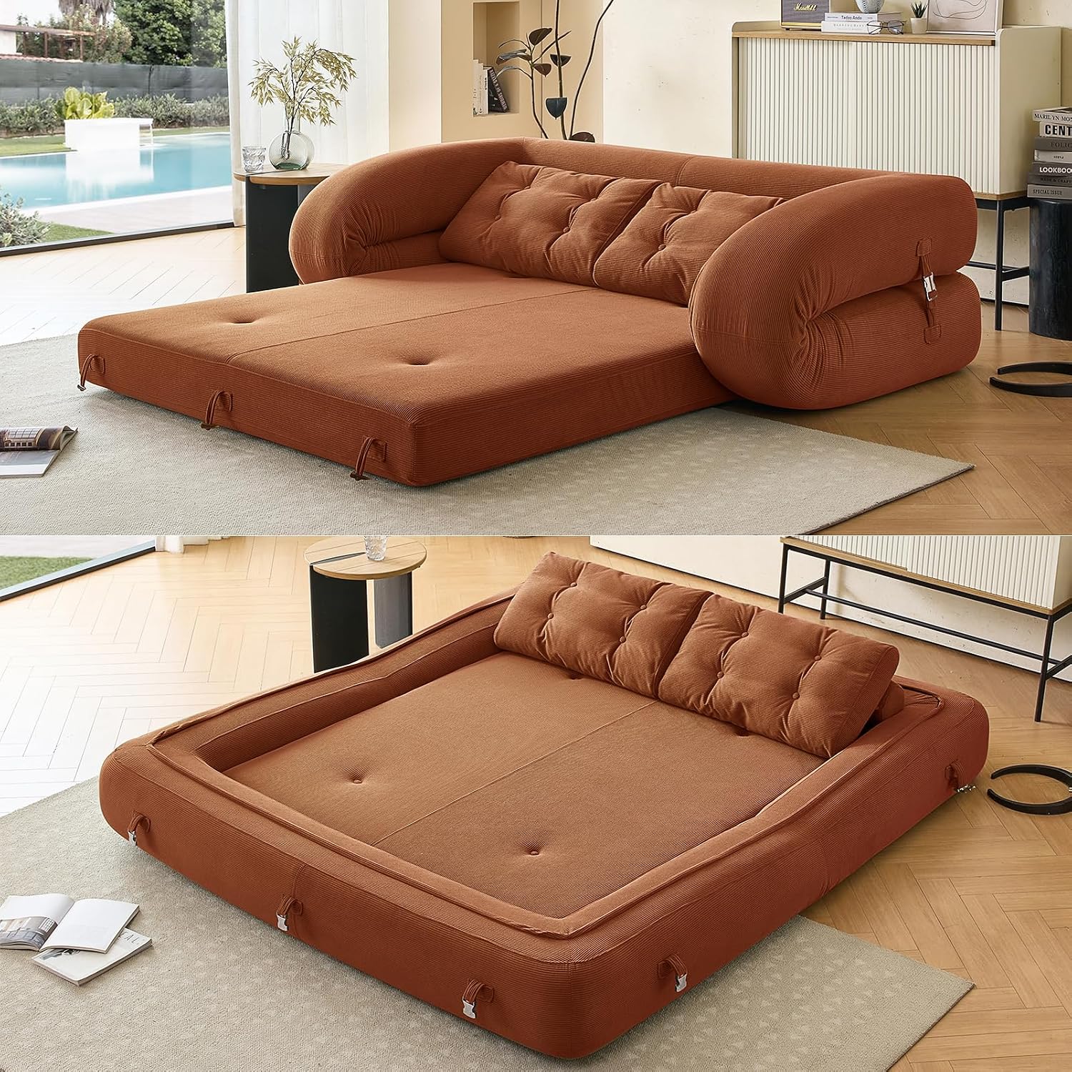 Amazon.com: HaufChox Sofa Bed Modern Multifunctional Compression Couch ...