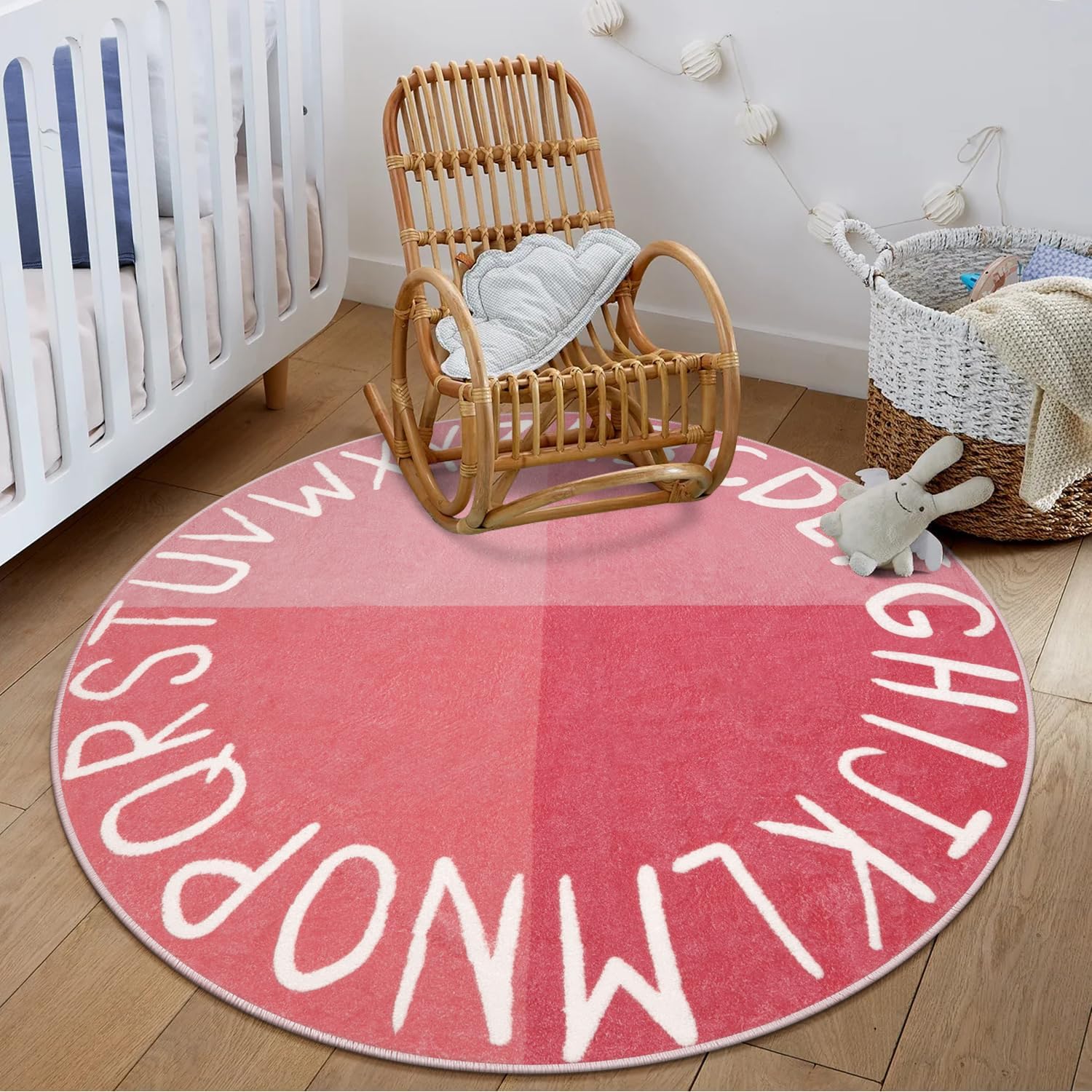 Amazon.com: ABC Alphabet Round Rug for Kids Bedroom Play Mat Soft Plush ...