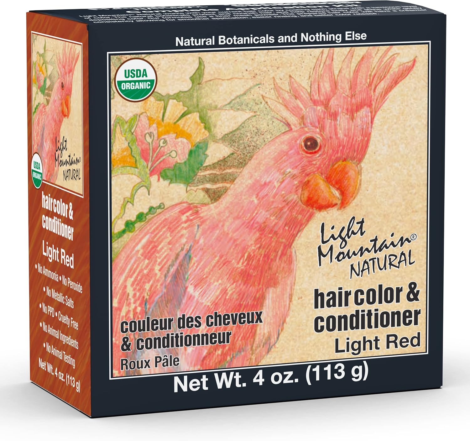 Light Mountain Henna Hair Color & Conditioner - Light Red Hair Dye for ...