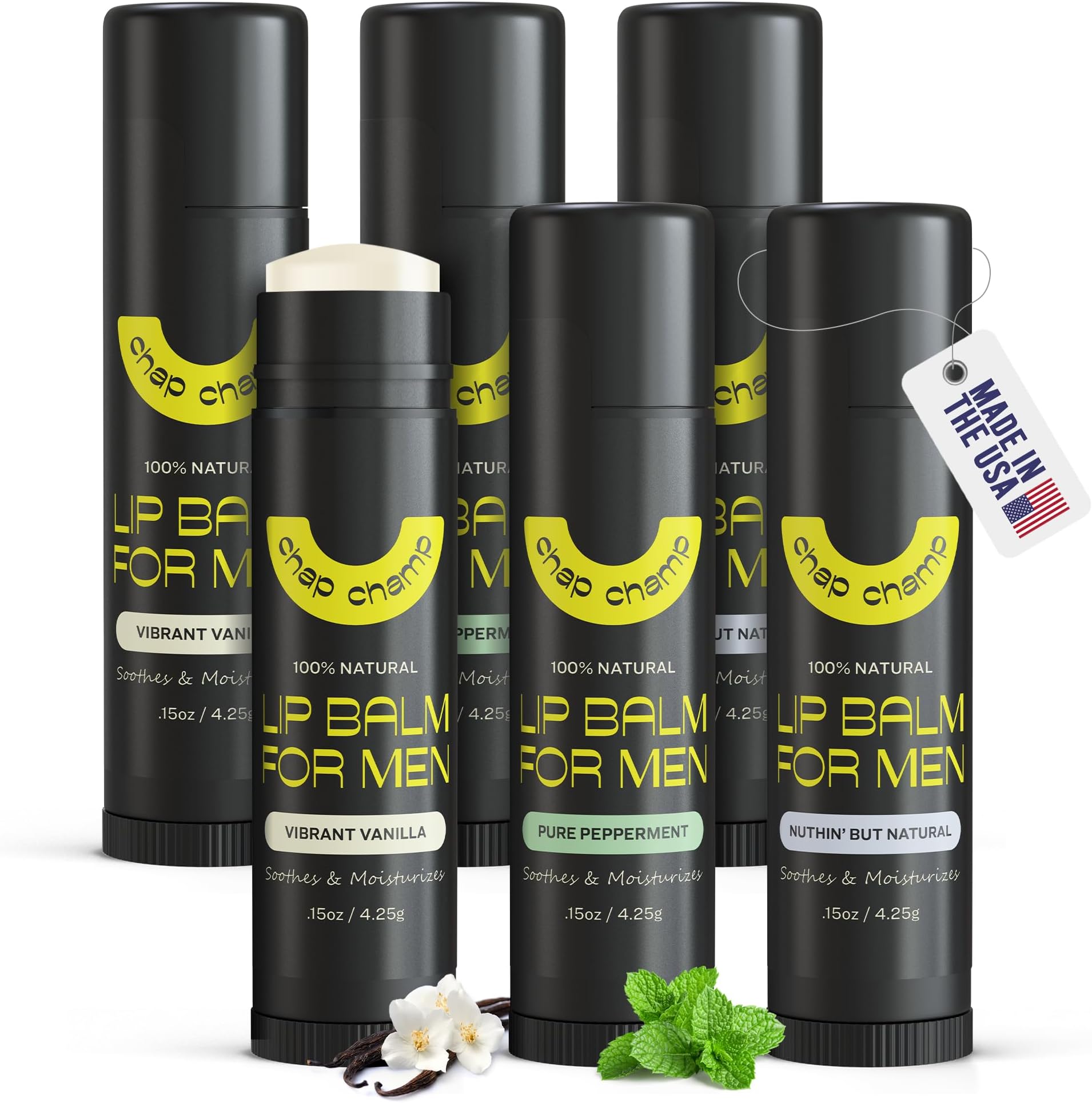 Amazon.com : Mens Lip Balm - All Natural Mens Chapstick for Dry Lips ...