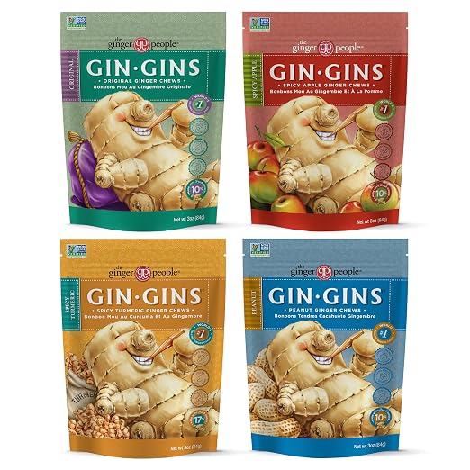 Amazon.com : GIN GINS Ginger Chews – Natural Fresh Ginger Candy by The ...