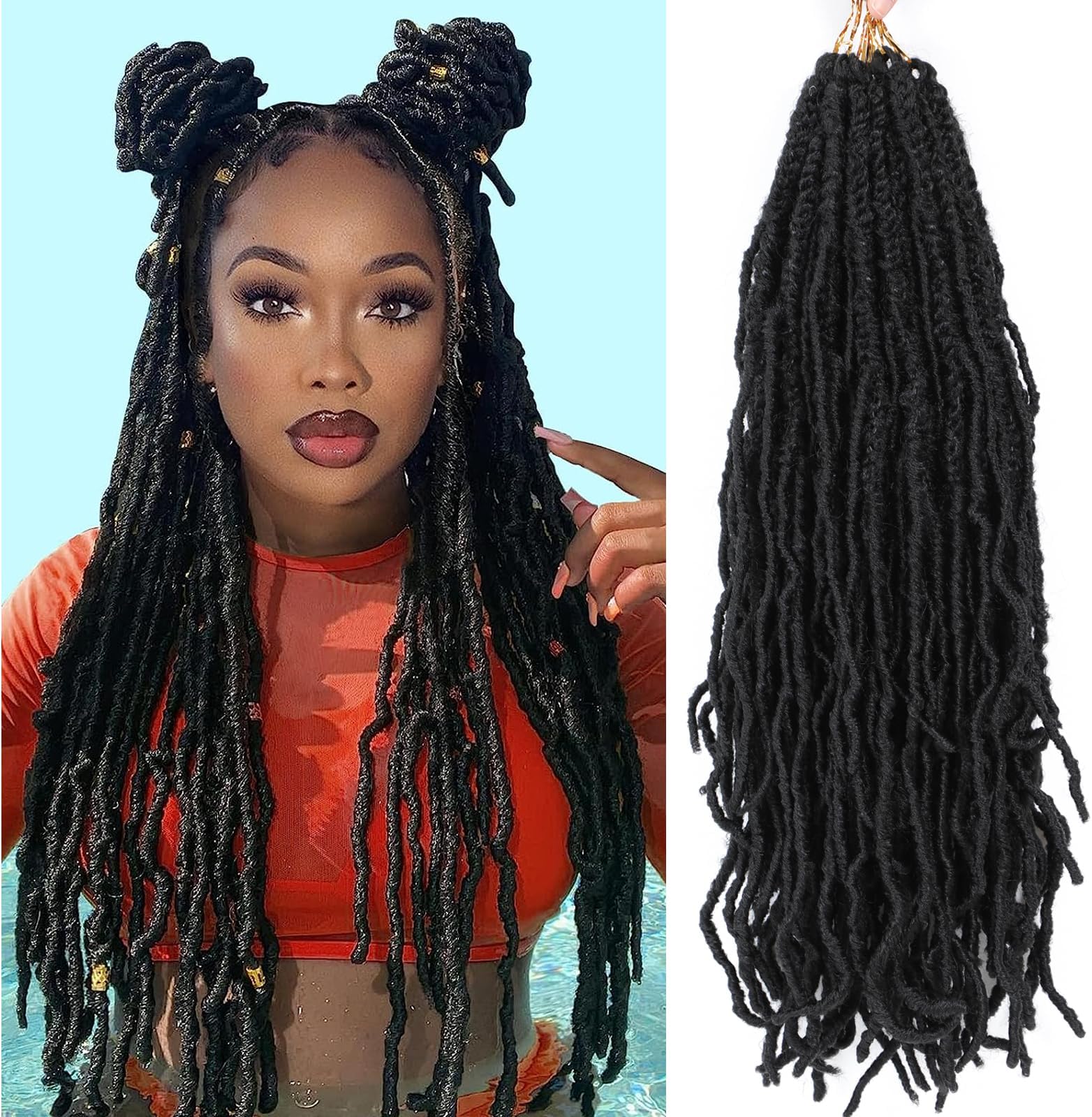 Amazon.com : 24 Inch Box Faux Locs Crochet Hair 6 Packs Goddess Soft ...