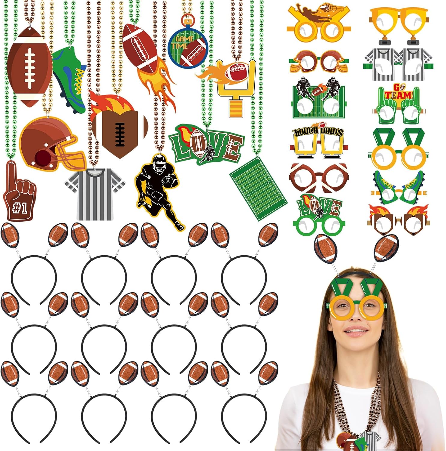 Amazon.com: Kenning 36 Pcs Football Party Decorations Football Photo ...