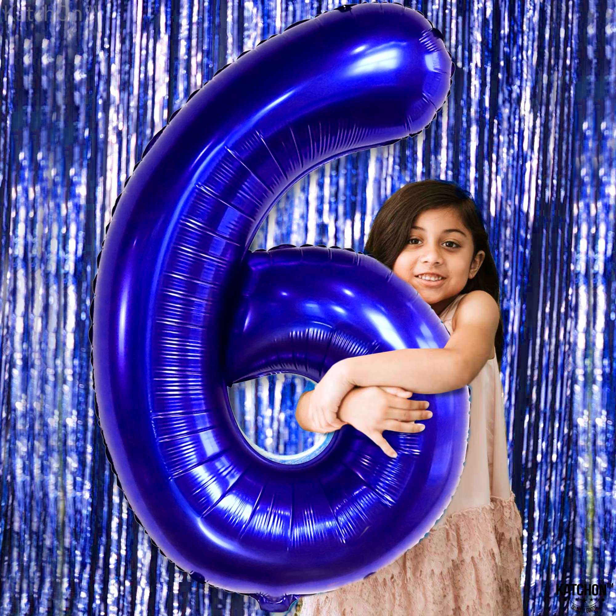 Snapklik.com : Giant Navy Blue Number 6 Balloon - 40 Inch 6th Birthday ...