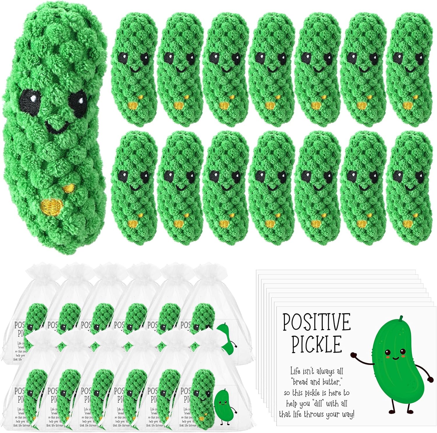 Amazon.com: RoundFunny 12 Set Emotional Support Pickle Gifts Included ...