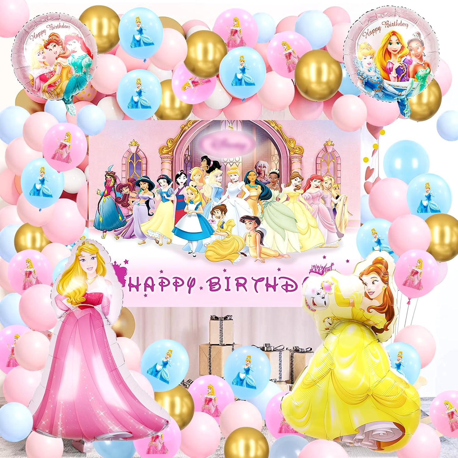 70pc Princess Birthday Decorations,Birthday Party Supplies for Girls ...