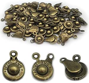 Amazon.com: 70 Pcs Antique Brass Socket Snap Hitch Clasps Jewelry ...