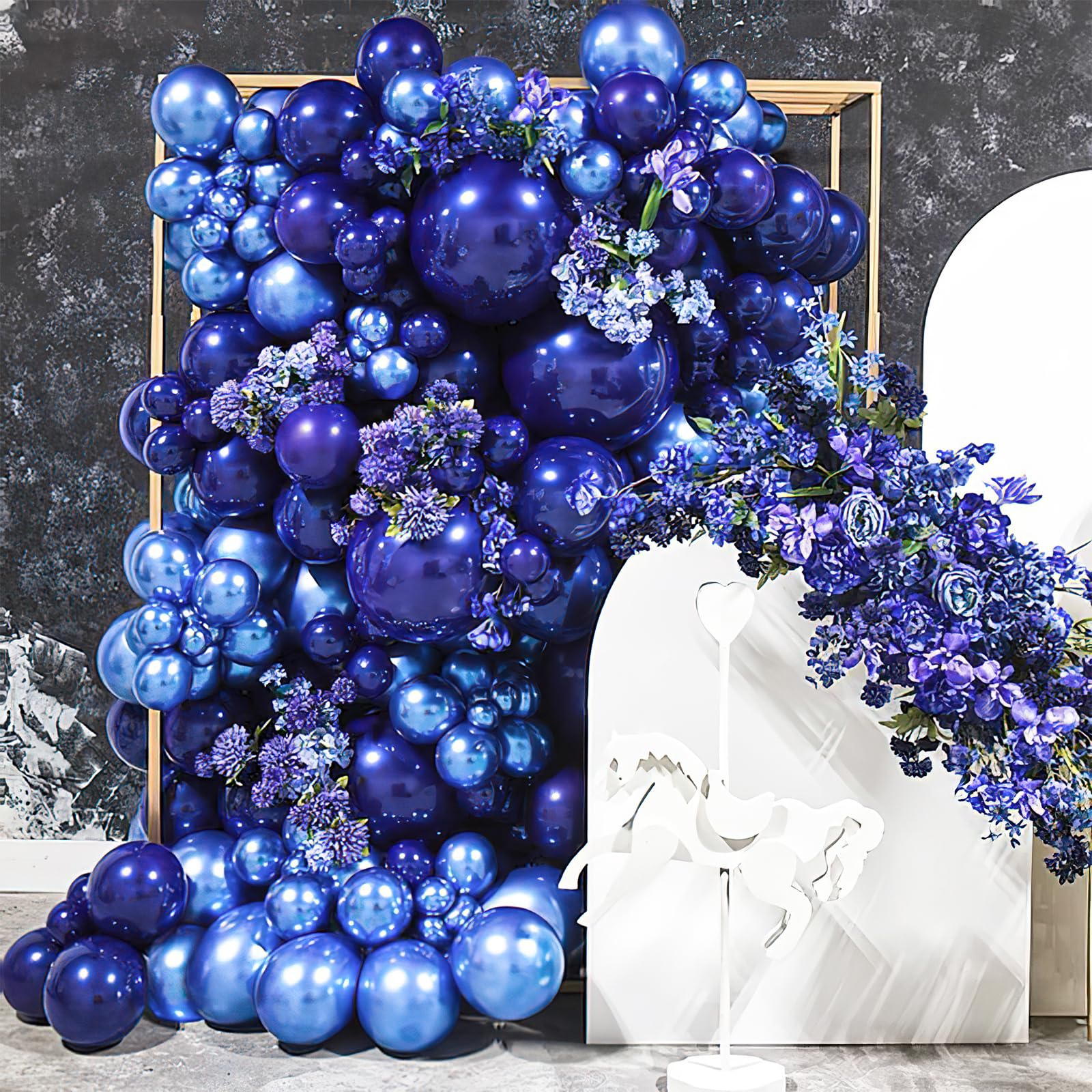 Snapklik.com : Metallic Blue Balloons 140pcs Different Sizes Of 18 12 ...