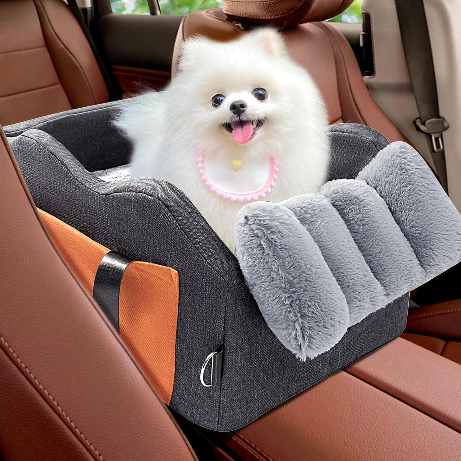 Dog Car Seat for Small Dog Pickup Center Console Seat Pet Booster Seat ...