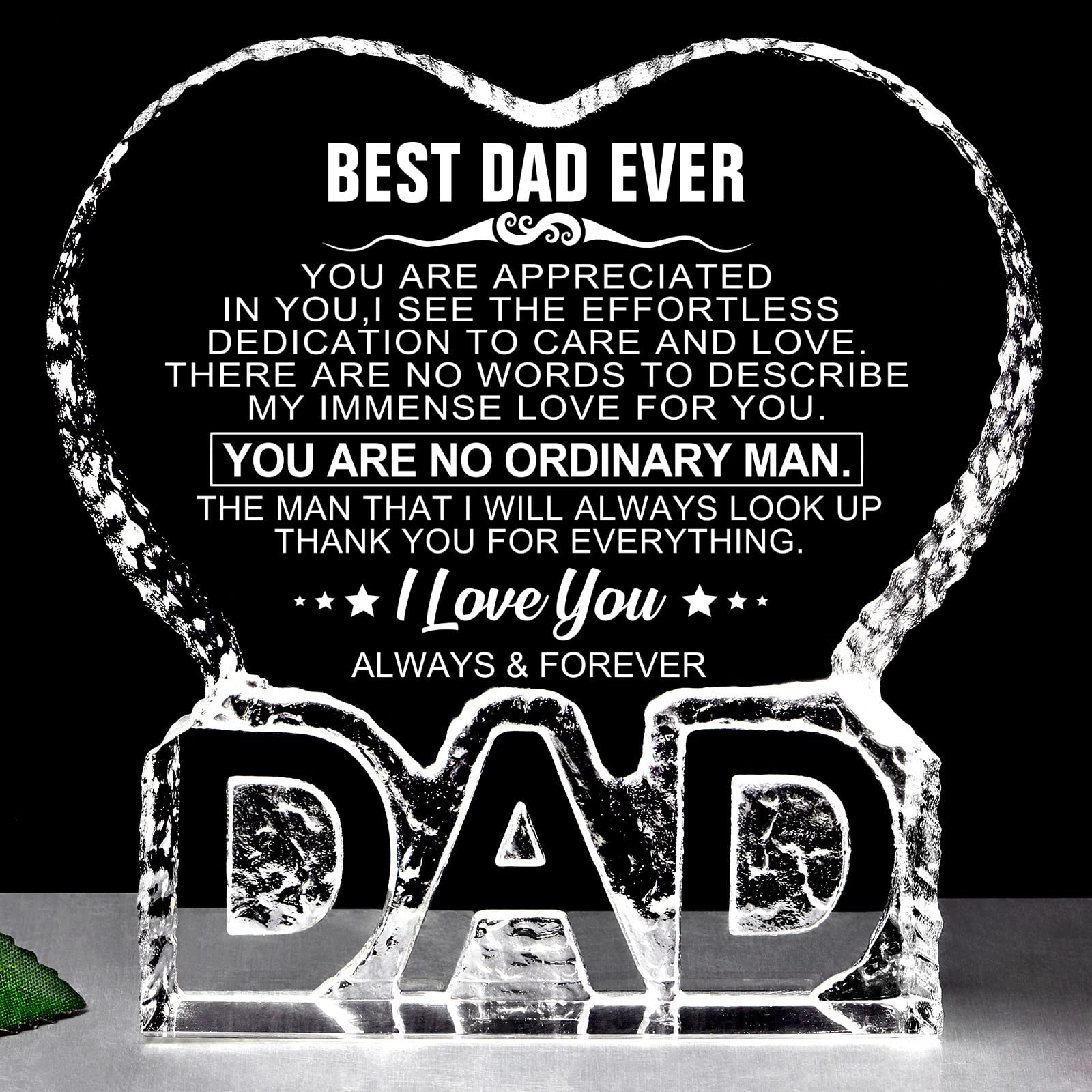 Amazon.com: ZHSHWAT Fathers Day Birthday Gifts for Dad,to My Dad Heart ...