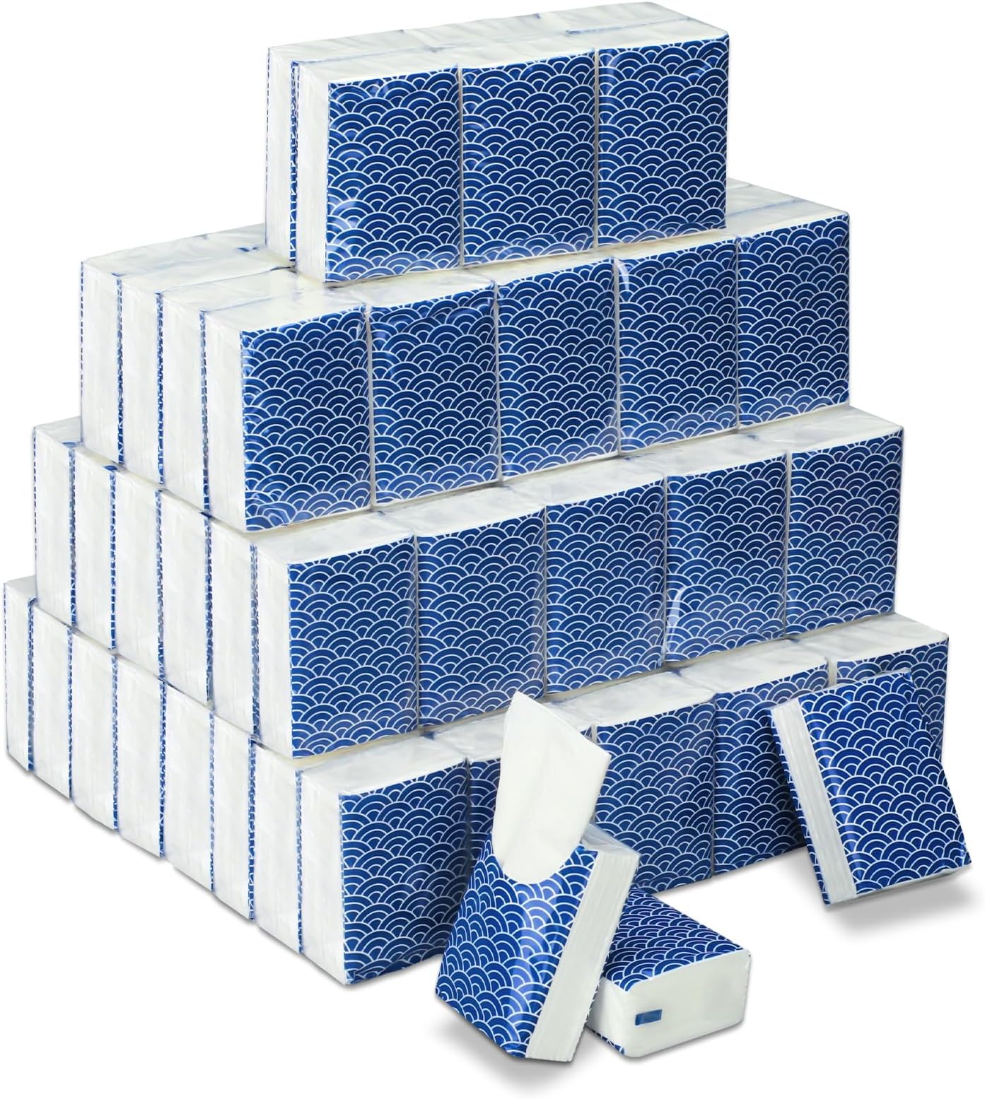 Amazon.com: Teyyvn 100-Pack 4-Ply White Facial Tissues Pocket Packs ...