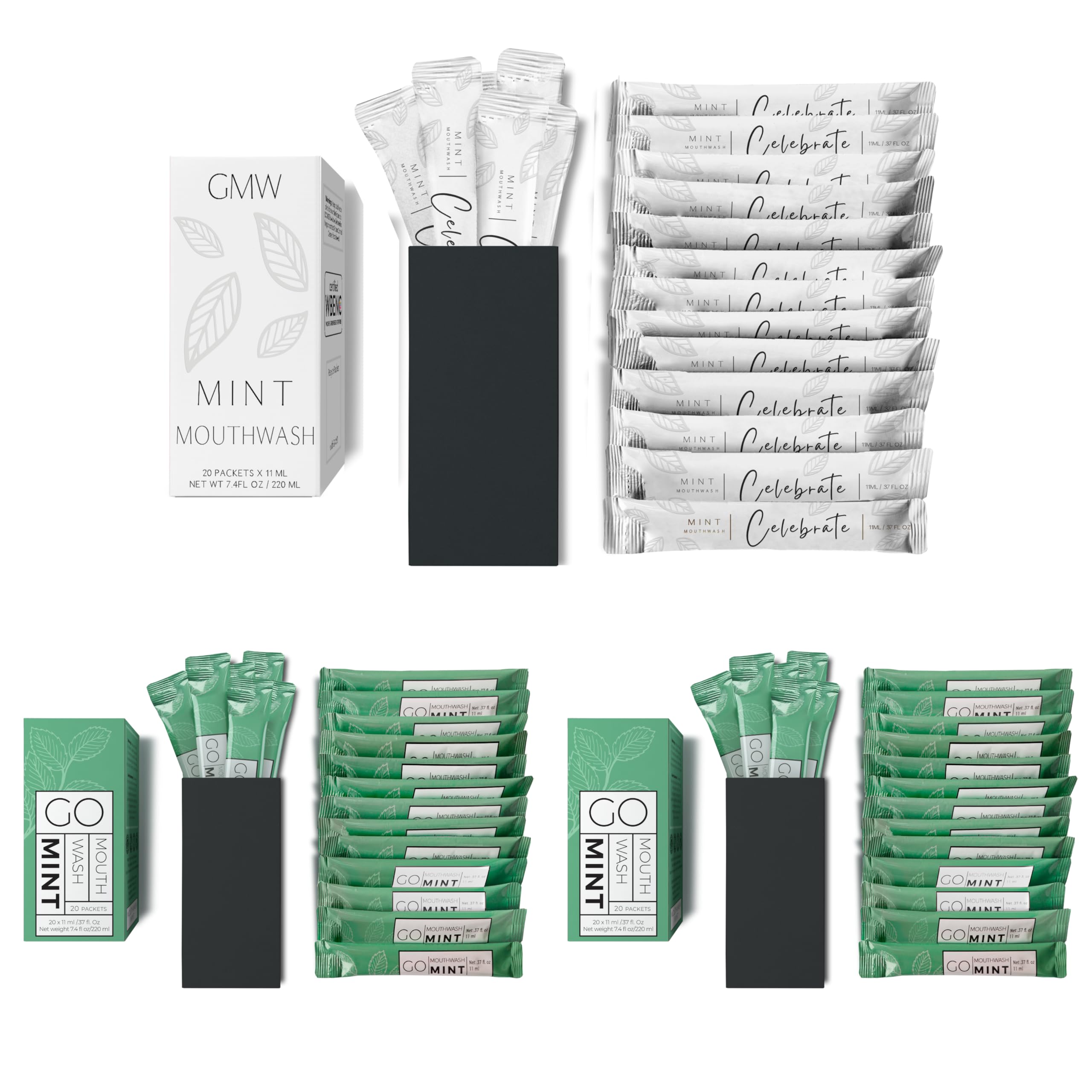 Amazon.com: 20 "Celebrate" Mouthwash Packets + 40pc Go Mouthwash Smooth ...