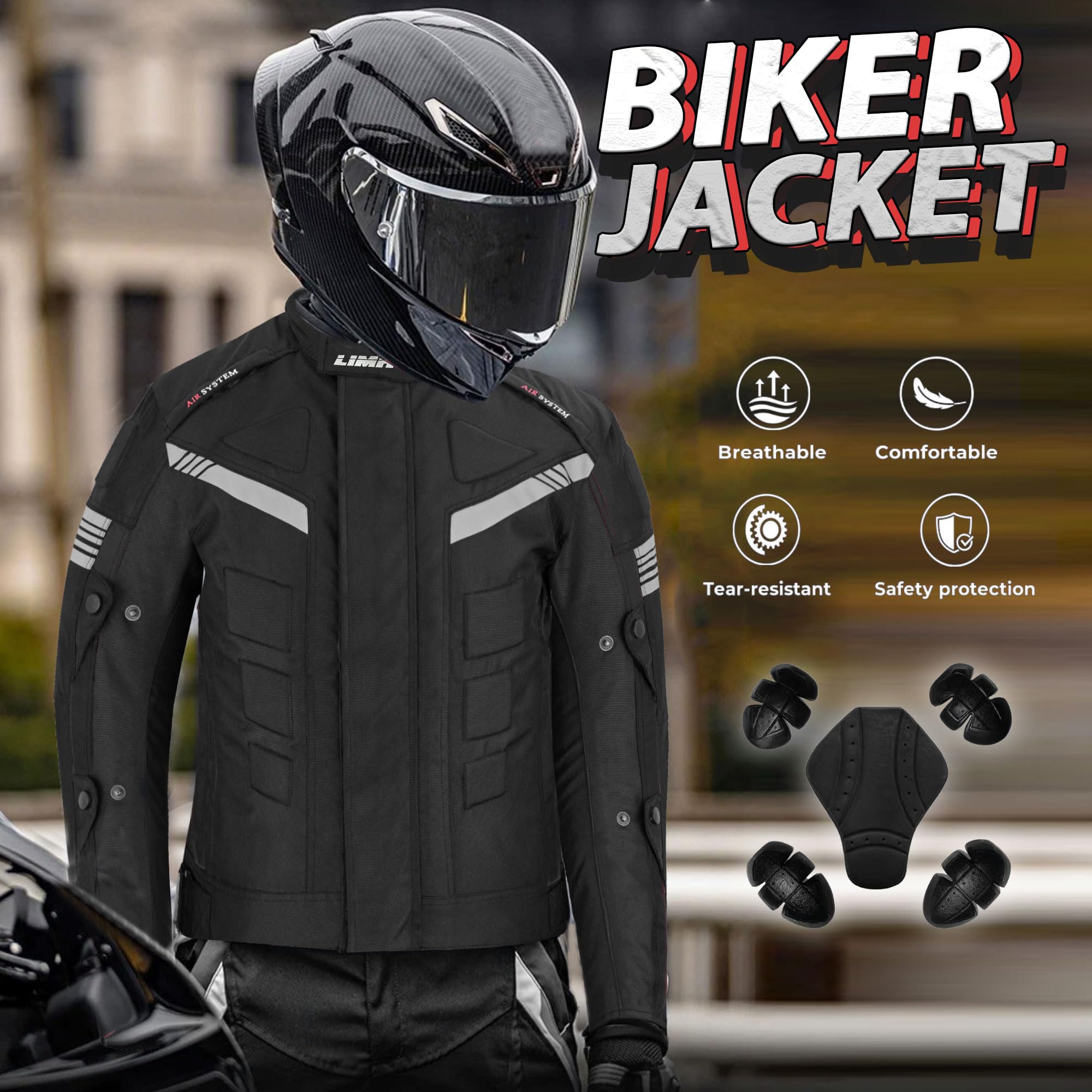 Snapklik.com : Hive Moto Mens Motorbike Jacket Waterproof CE Armoured ...