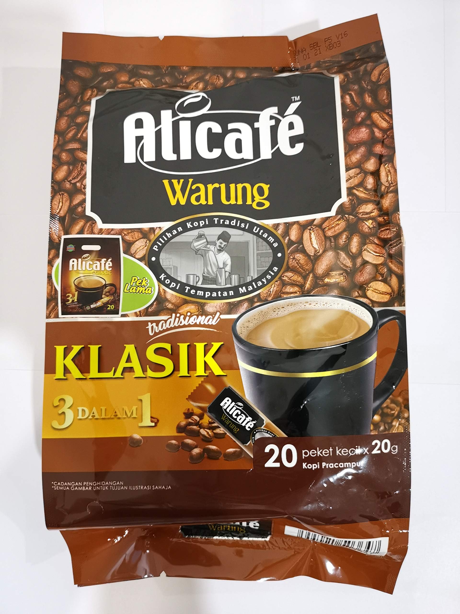 Amazon.com : Power Root Alicafe Classic 3 in 1 Coffee 20 Sachets ...