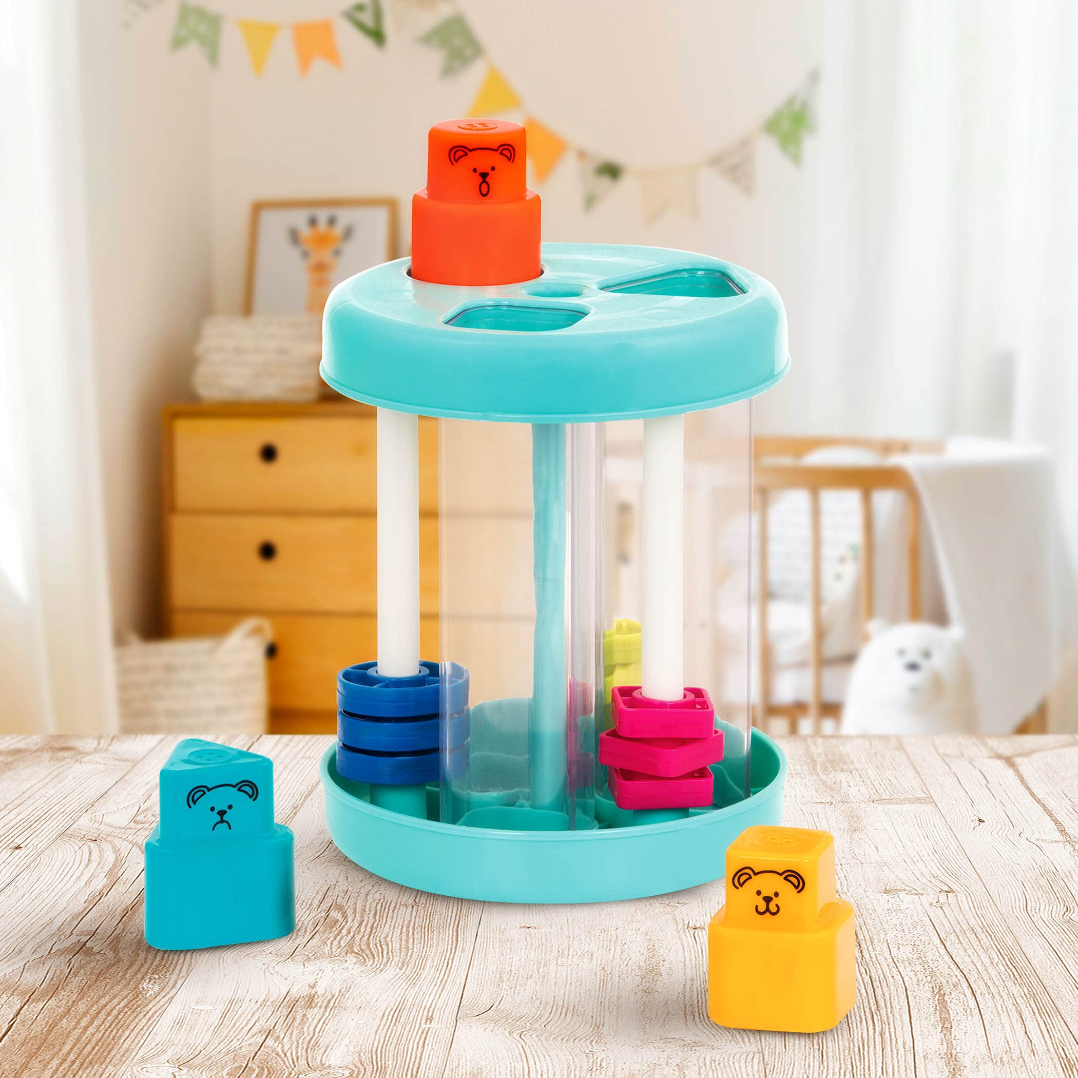Snapklik.com : Shape Sorter Colorful Sorting Toy 3 Shapes & Sounds ...