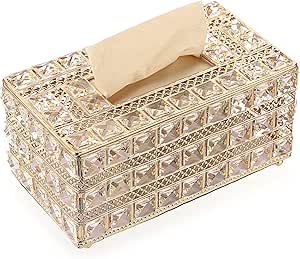 Amazon.com: Sumnacon Crystal Rectangular Tissue Box Cover - Decorative ...
