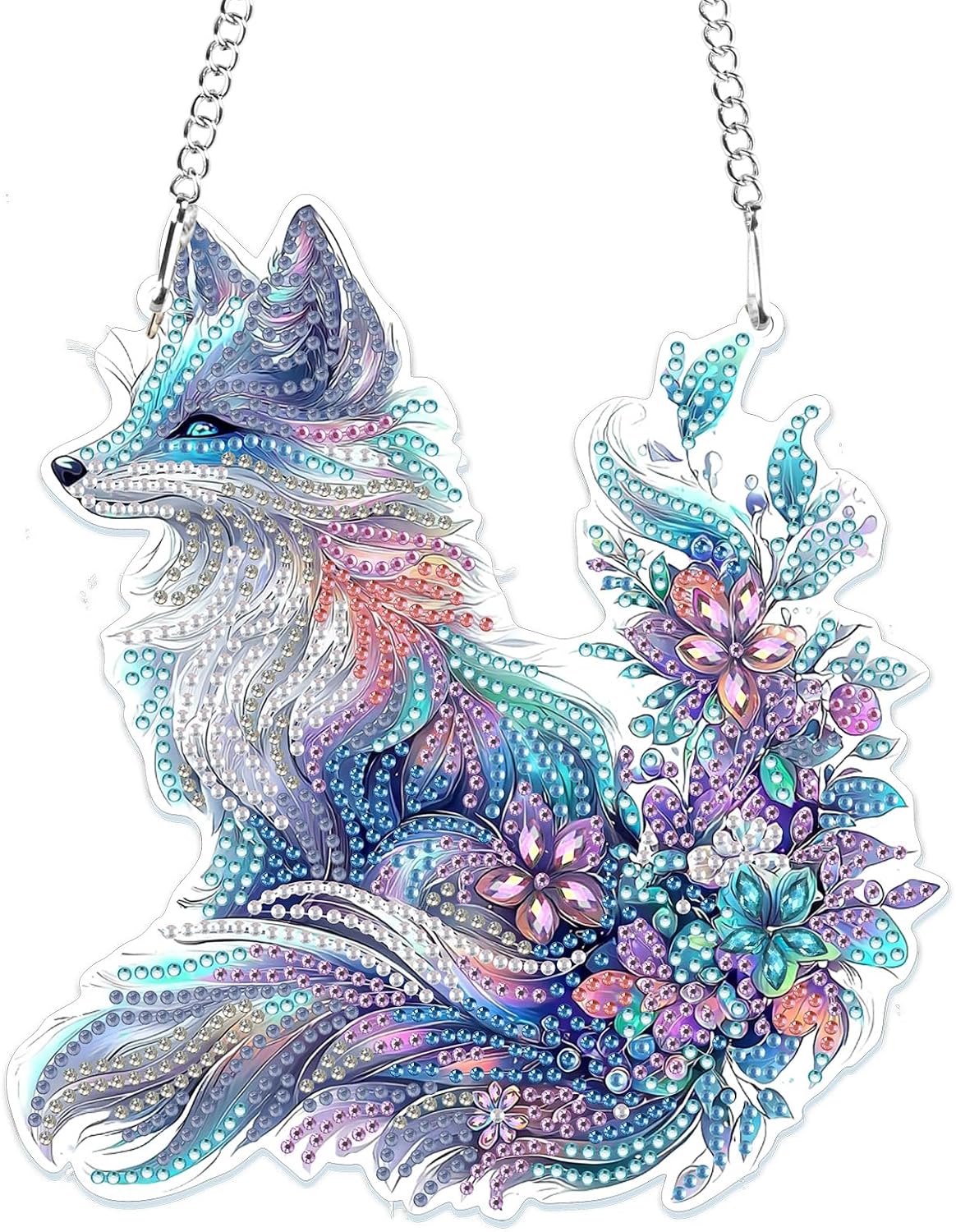 Amazon.com: MOGTAA Fox Diamond Art Hanging Pendant Kits, 5D Special ...
