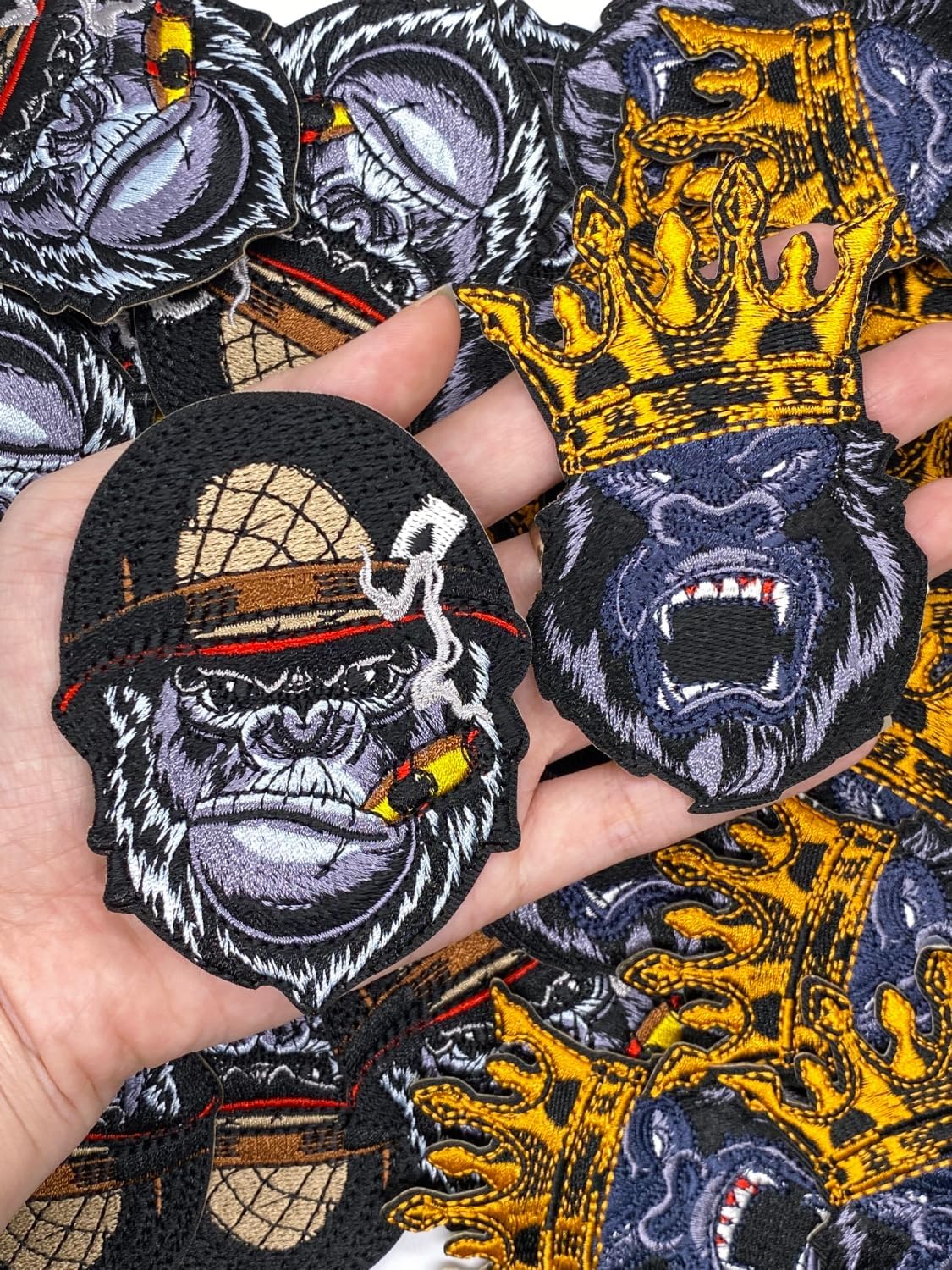 Parche termoadhesivo Angry Gorilla de 2 piezas, parches de animales ...