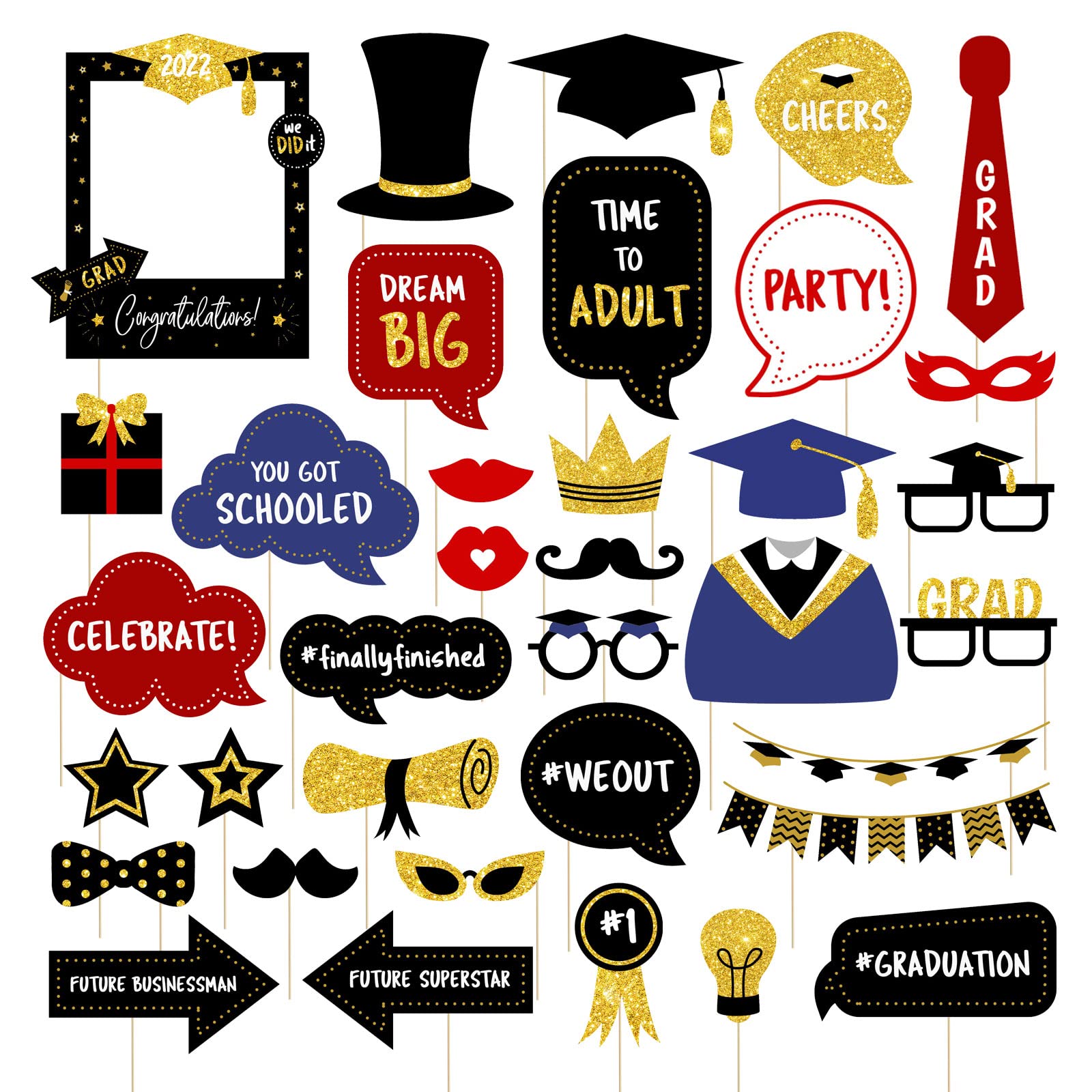 Buy Graduation Photo Booth Props 2022 Graduation Party Decoration buy-graduation-photo-booth-props-2022-graduation-party-decoration