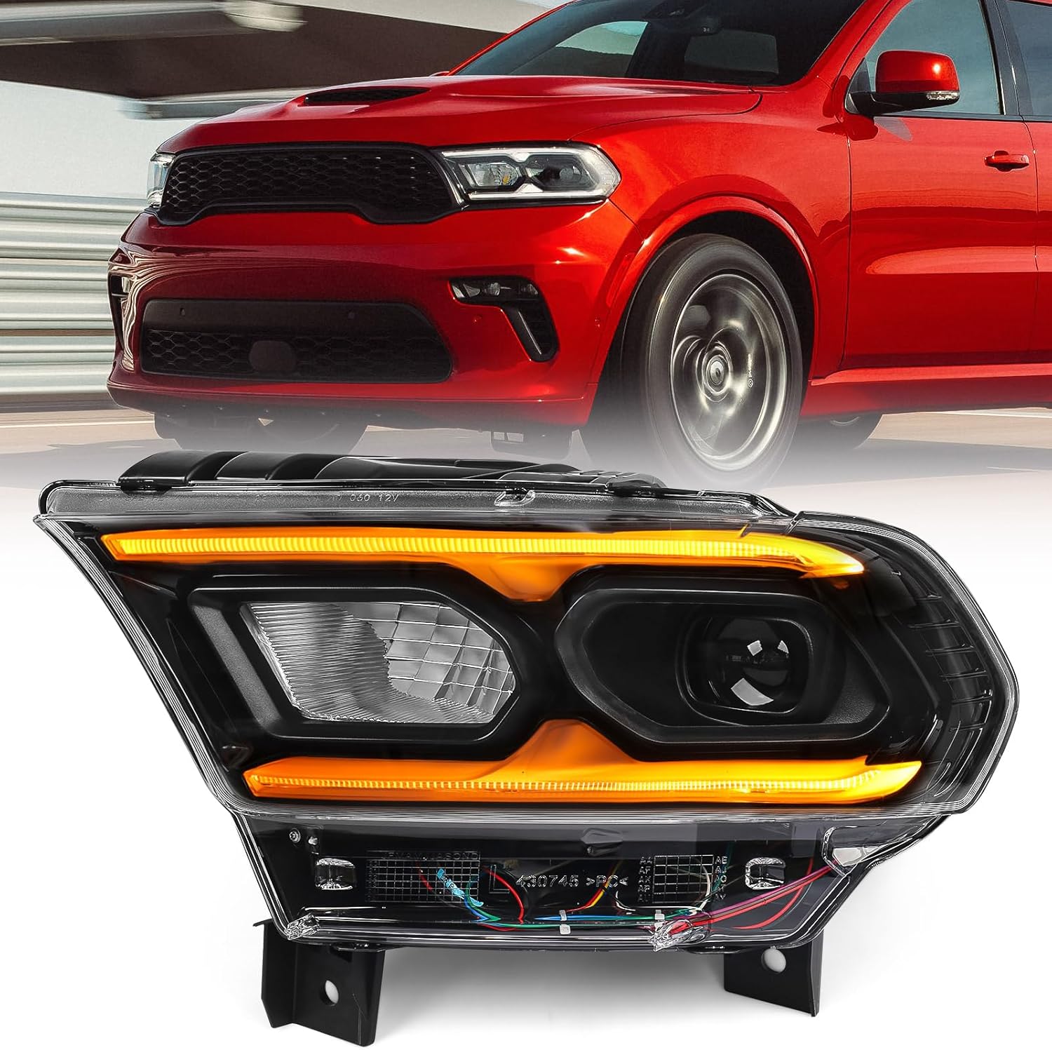 FIONE Full LED Headlight Assembly Compatible with Dodge Durango 2021 ...