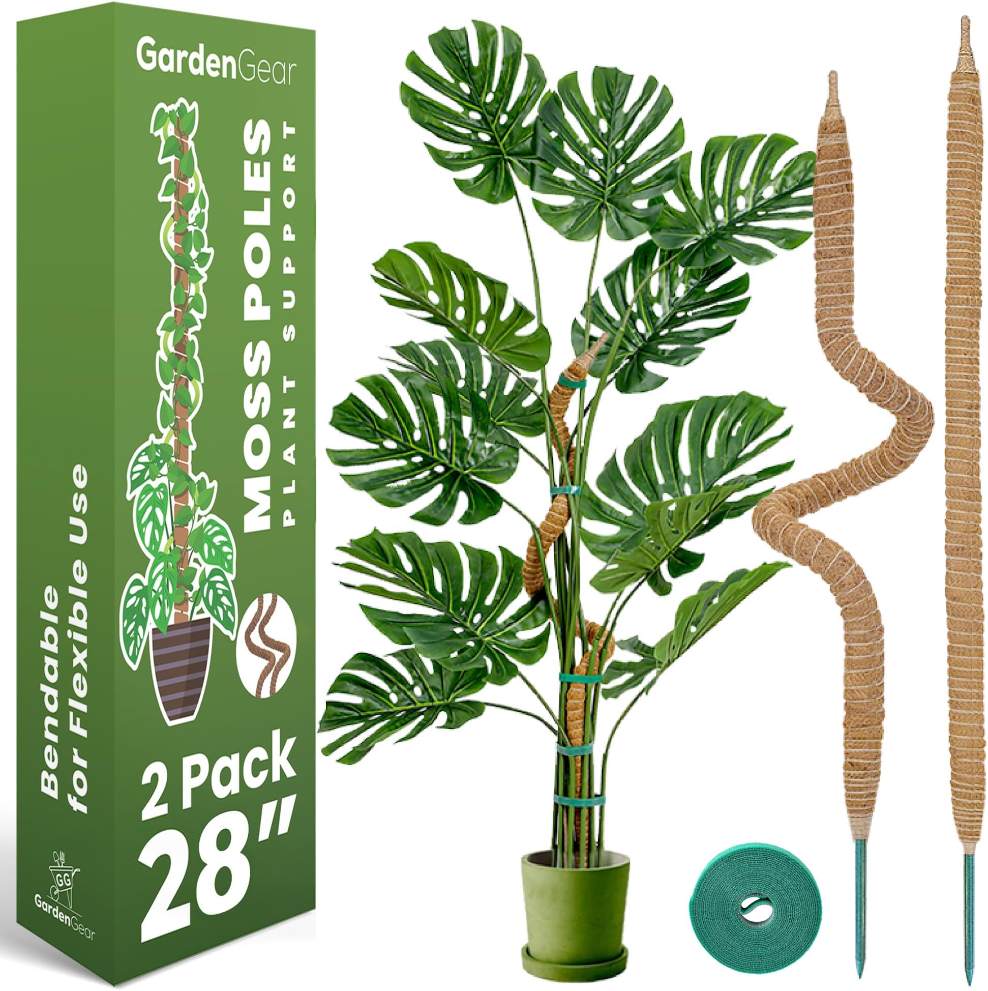 Amazon.com : TLAZZ 2 Pack 28 Inch Moss Pole, Bendable Moss Poles ...