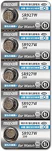 Amazon | SR927W (399) 5個 maxell [マクセル] 酸化銀電池 | Maxell | 乾電池
