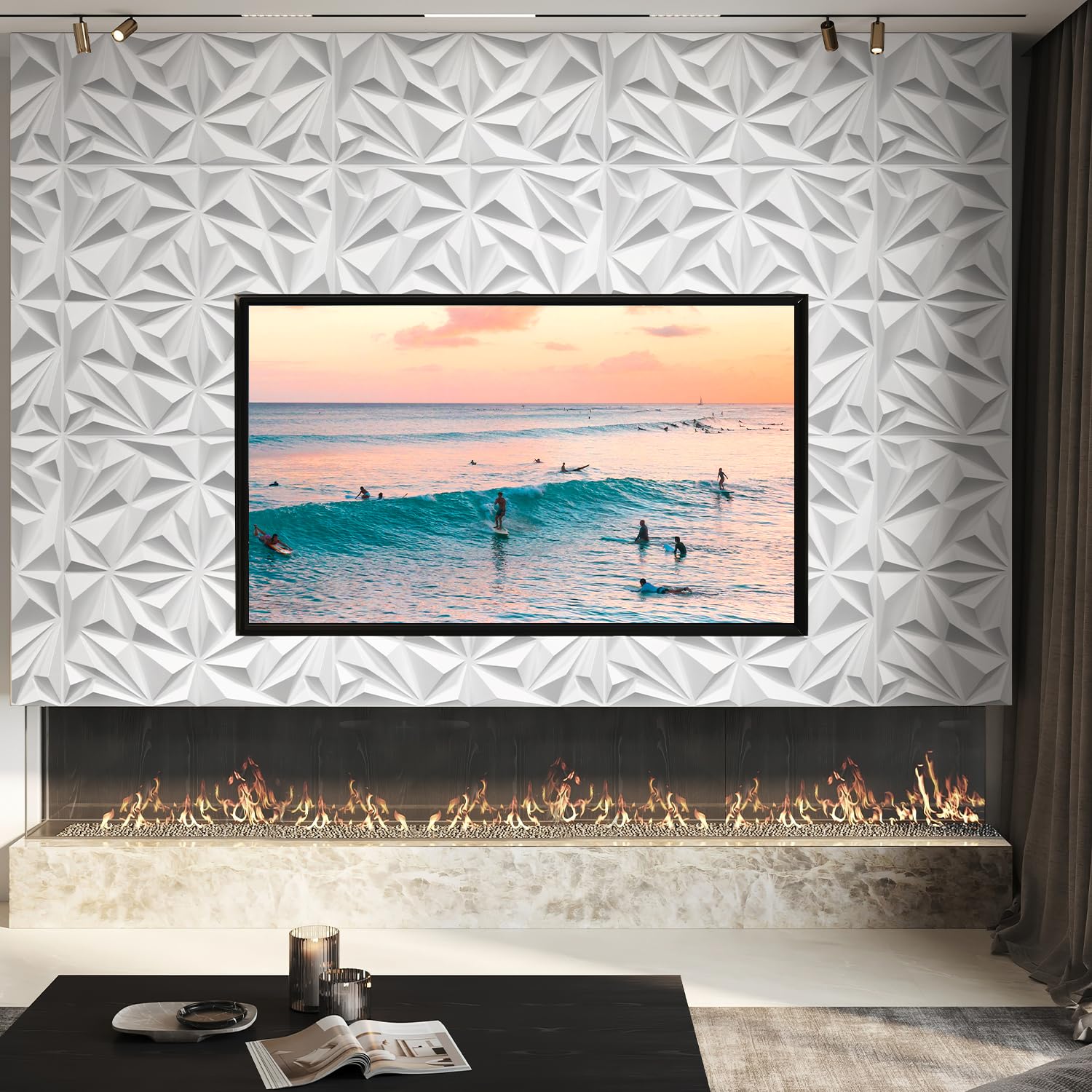 Snapklik.com : STICKGOO 33 Pack 3D Wall Panels For Interior Wall Decor