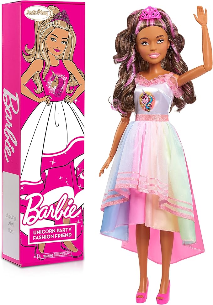Amazon.com: Barbie 28-inch Best Fashion Friend Unicorn Party Doll and ...