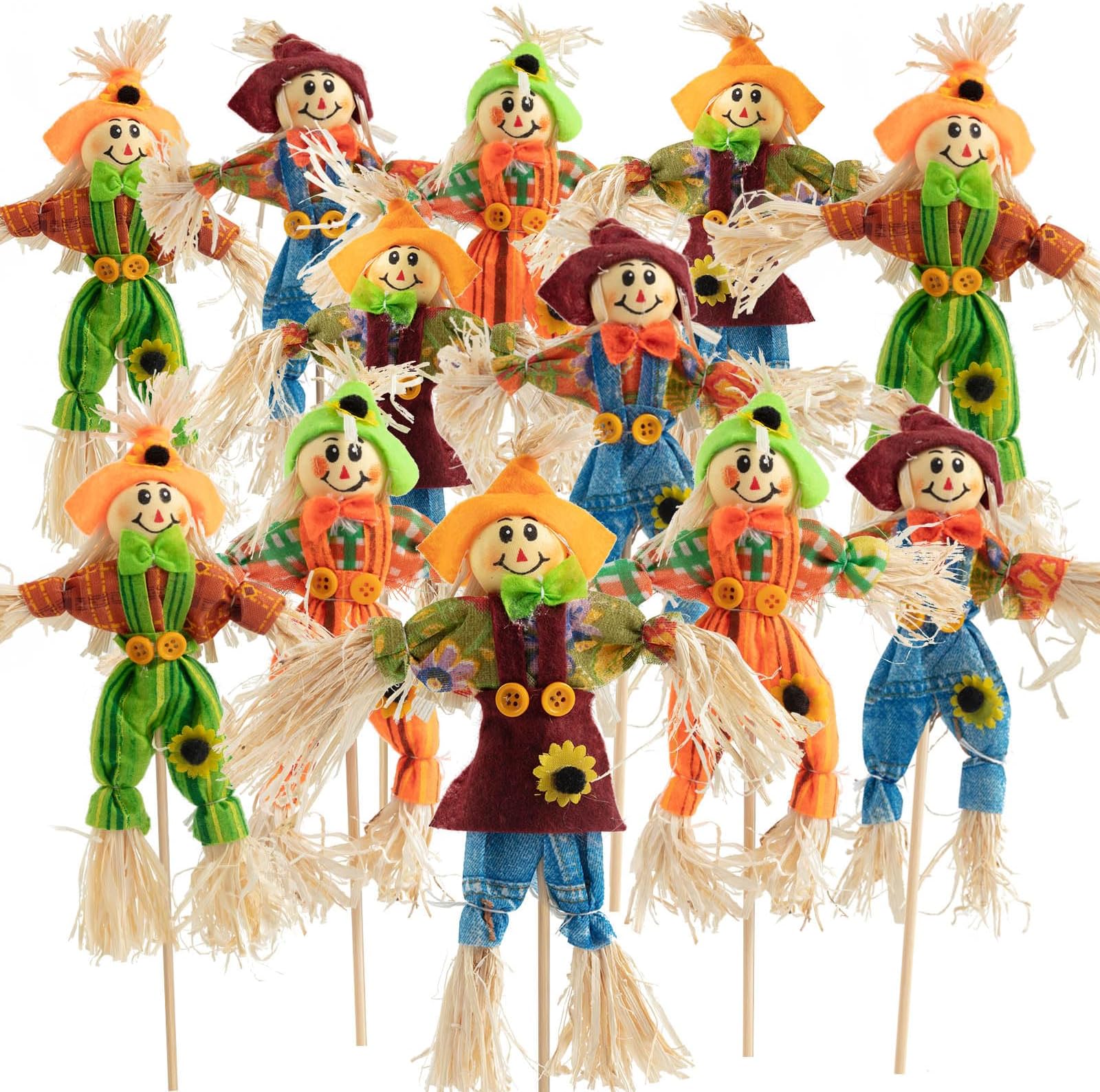 Amazon.com: RZ Express Studios 63"& 60" Scarecrow Large Sitting Couple ...